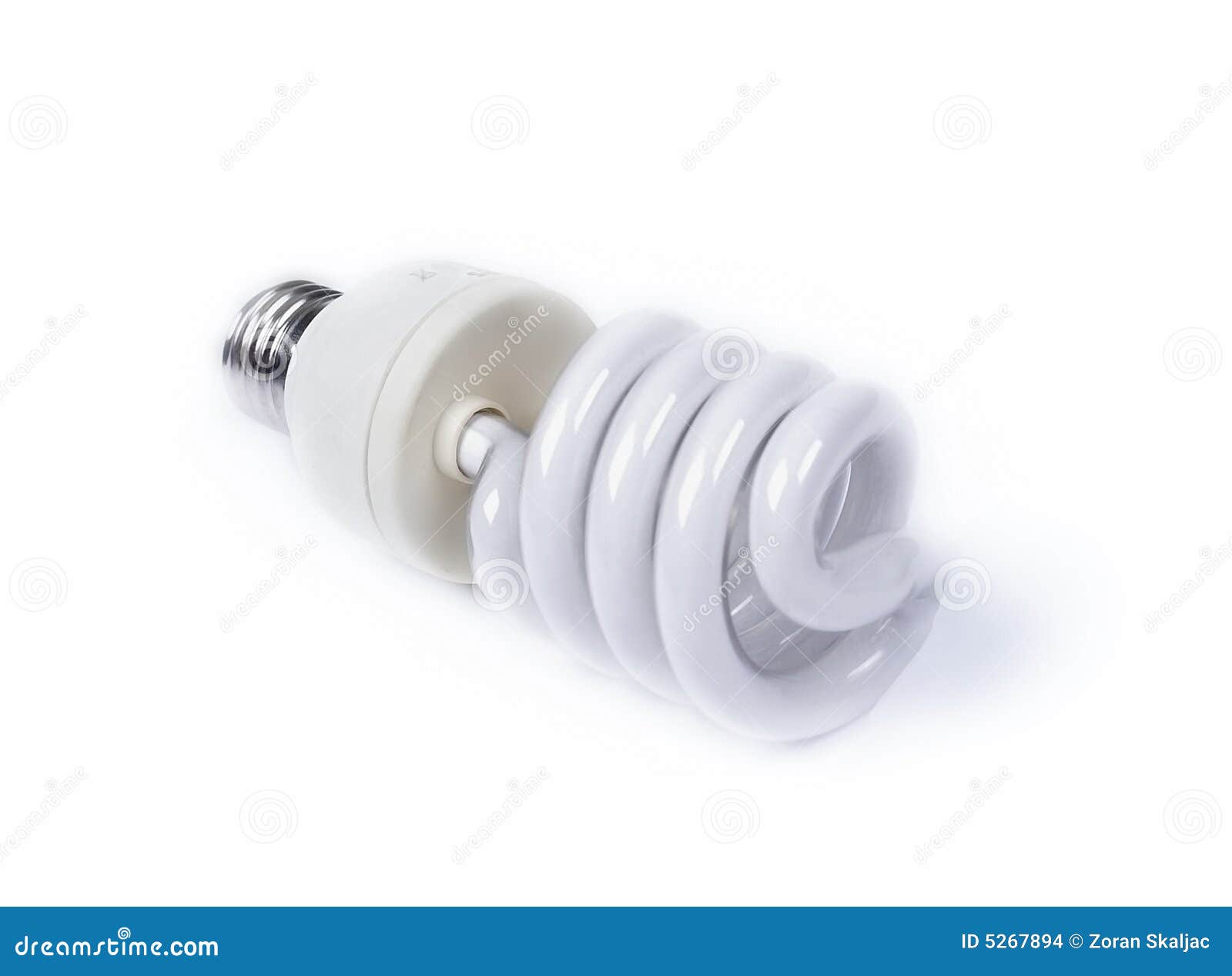 Compact Fluorescent Light Bulb - Spiral Tube Stock Photo - Image of ...