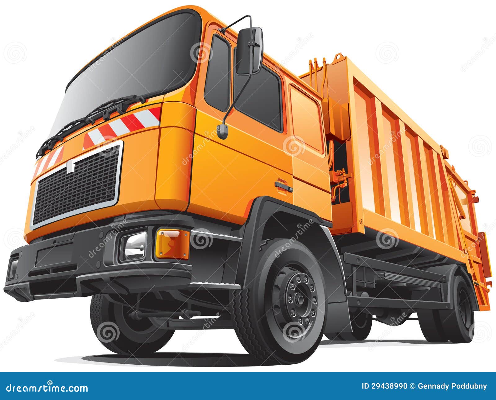 Compact garbage truck stock vector. Illustration of dumper - 29438990