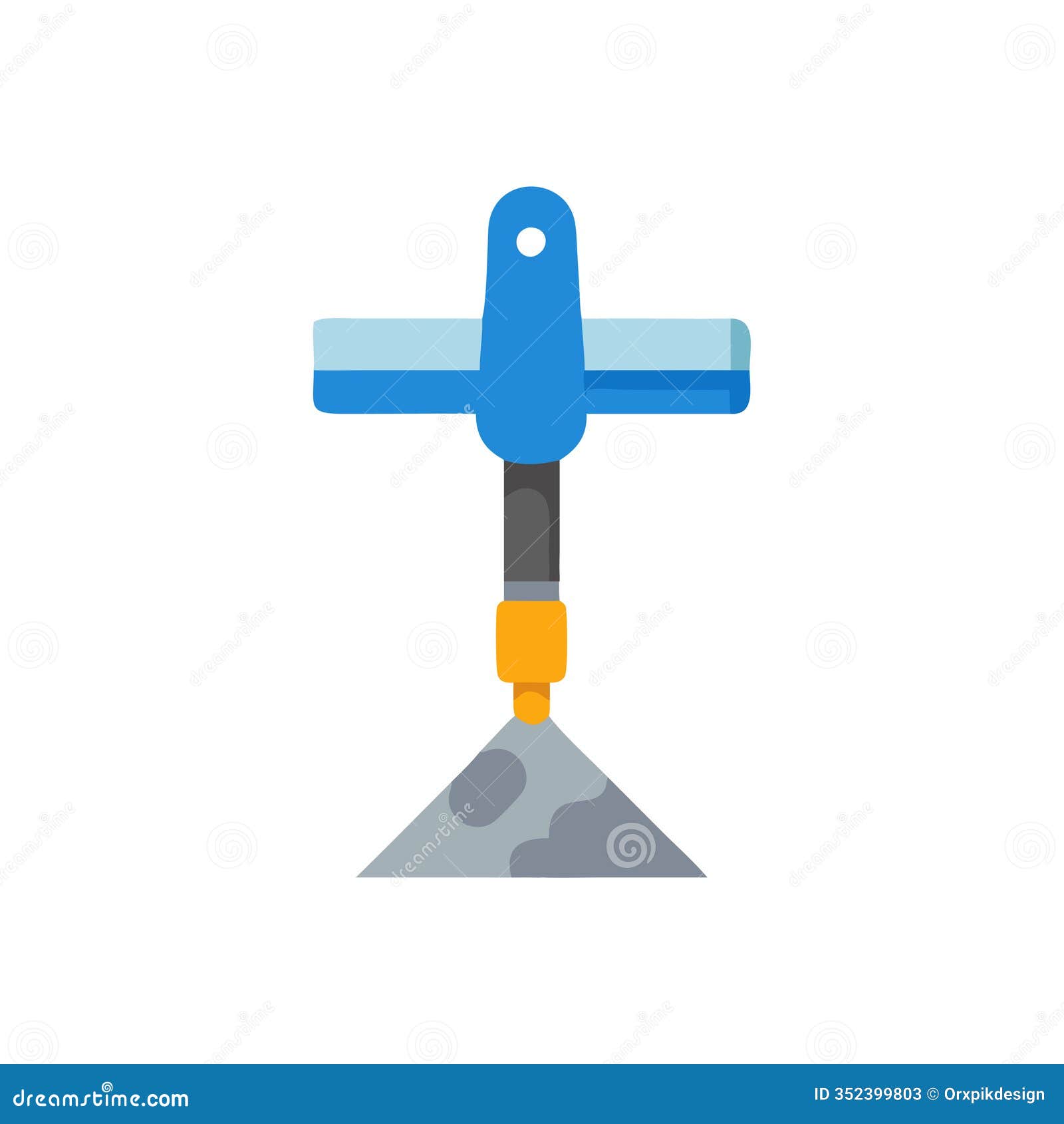 Compact Grout Applicator Tool For Simple Use Cartoon Vector ...