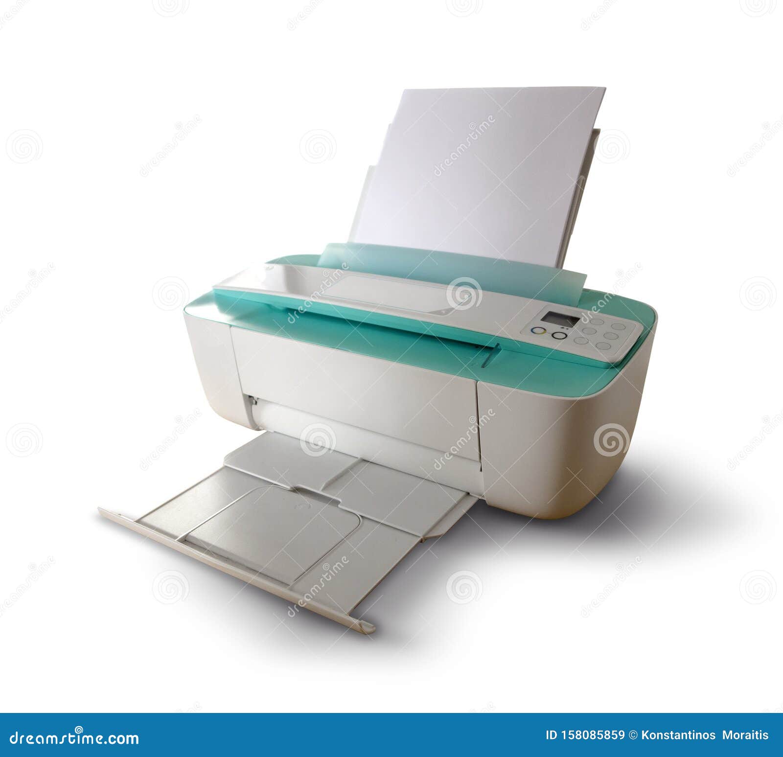 Compact home printer stock image. Image of computer - 158085859