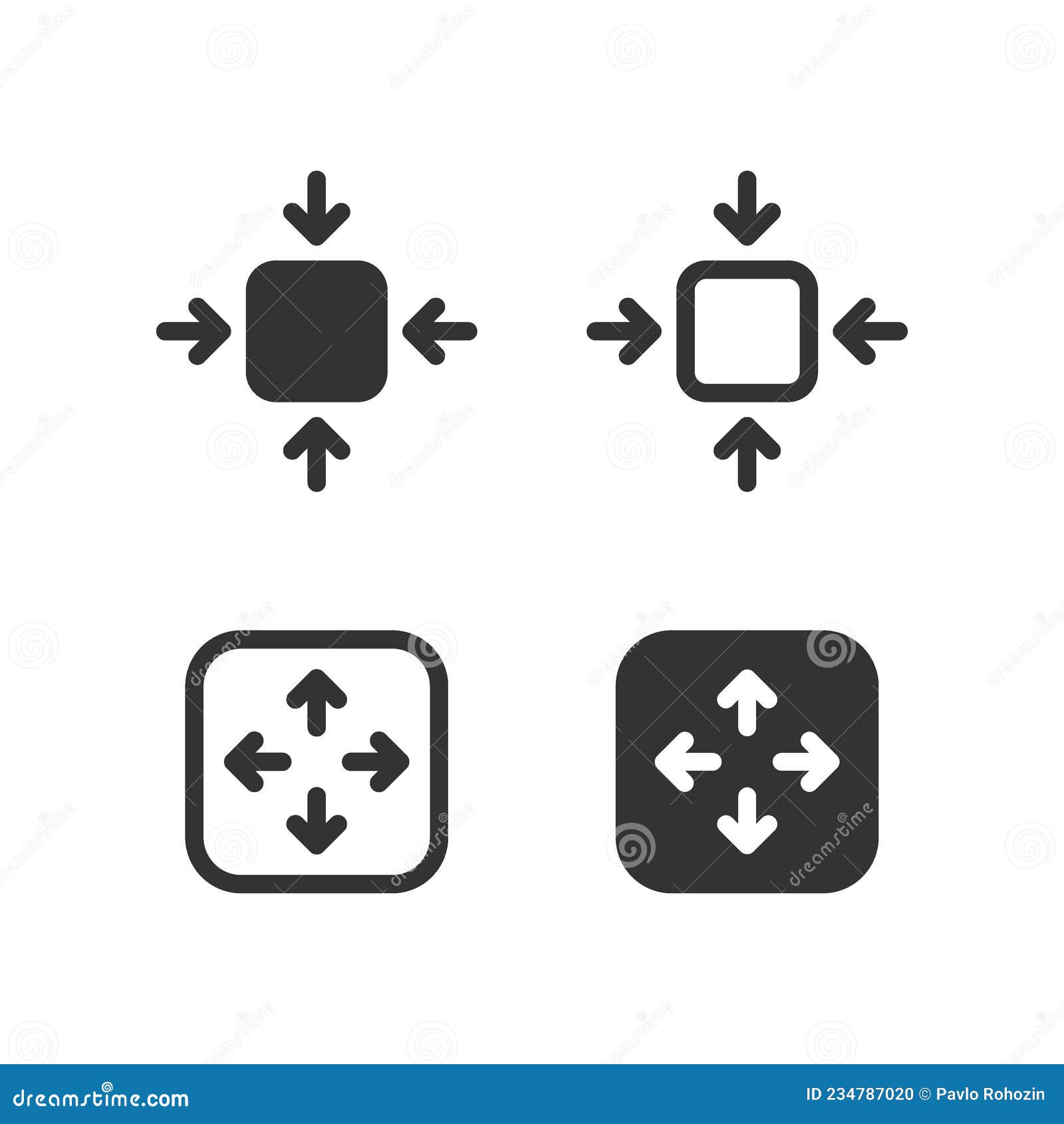 Compact Icon. Maximize Symbol Button. Small Size Icon Stock Vector ...