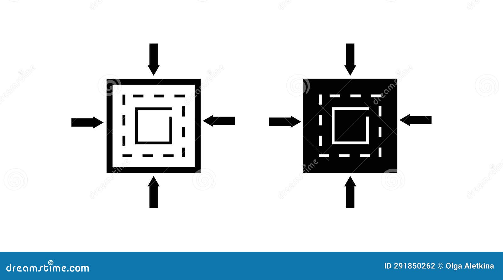 Compact Size Icon in Flat Style. Scale Fit Vector Illustration on ...