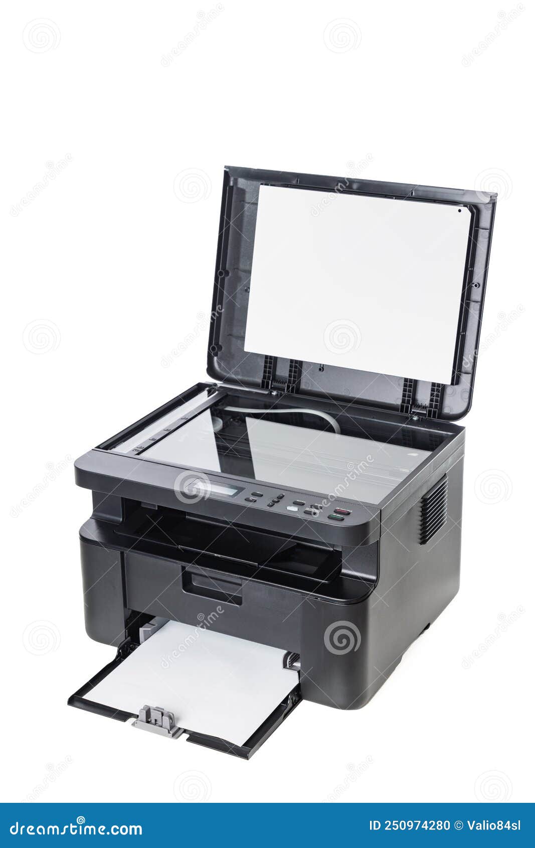 Compact Laser Home Printer and Scanner Isolated on White Background ...