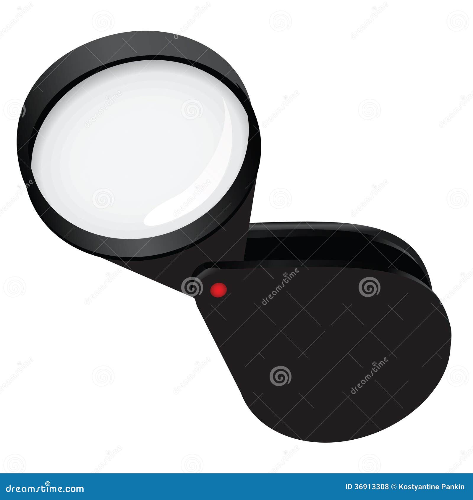Compact magnifying glass stock vector. Illustration of lens - 36913308