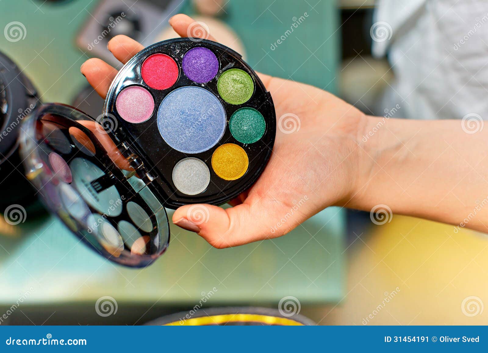 Compact makeup palette stock image. Image of closeup - 31454191