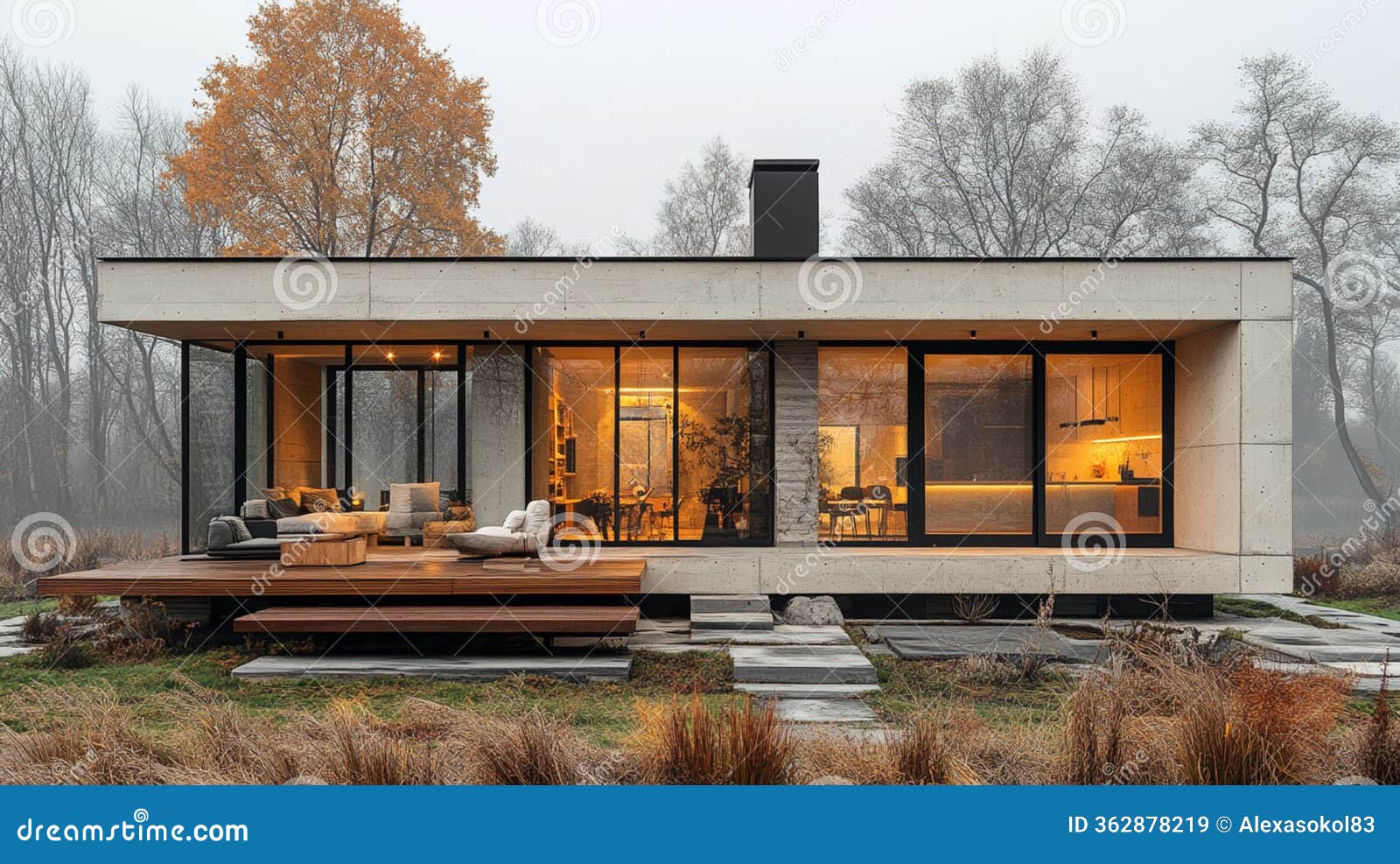 Compact Masonry House Minimalist Building Stock Illustration ...