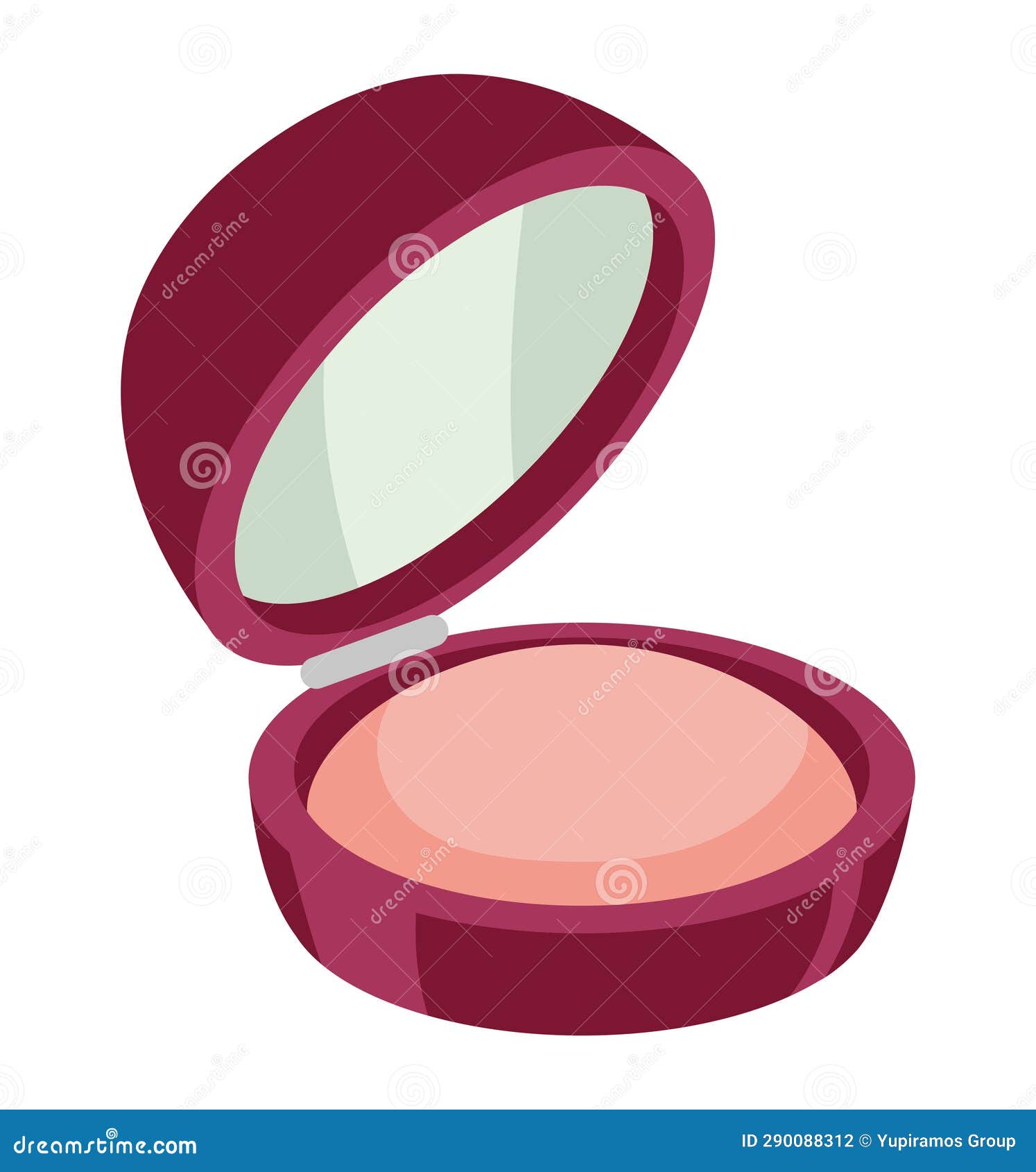 Compact Mirror Illustration Stock Vector - Illustration of face, glass ...