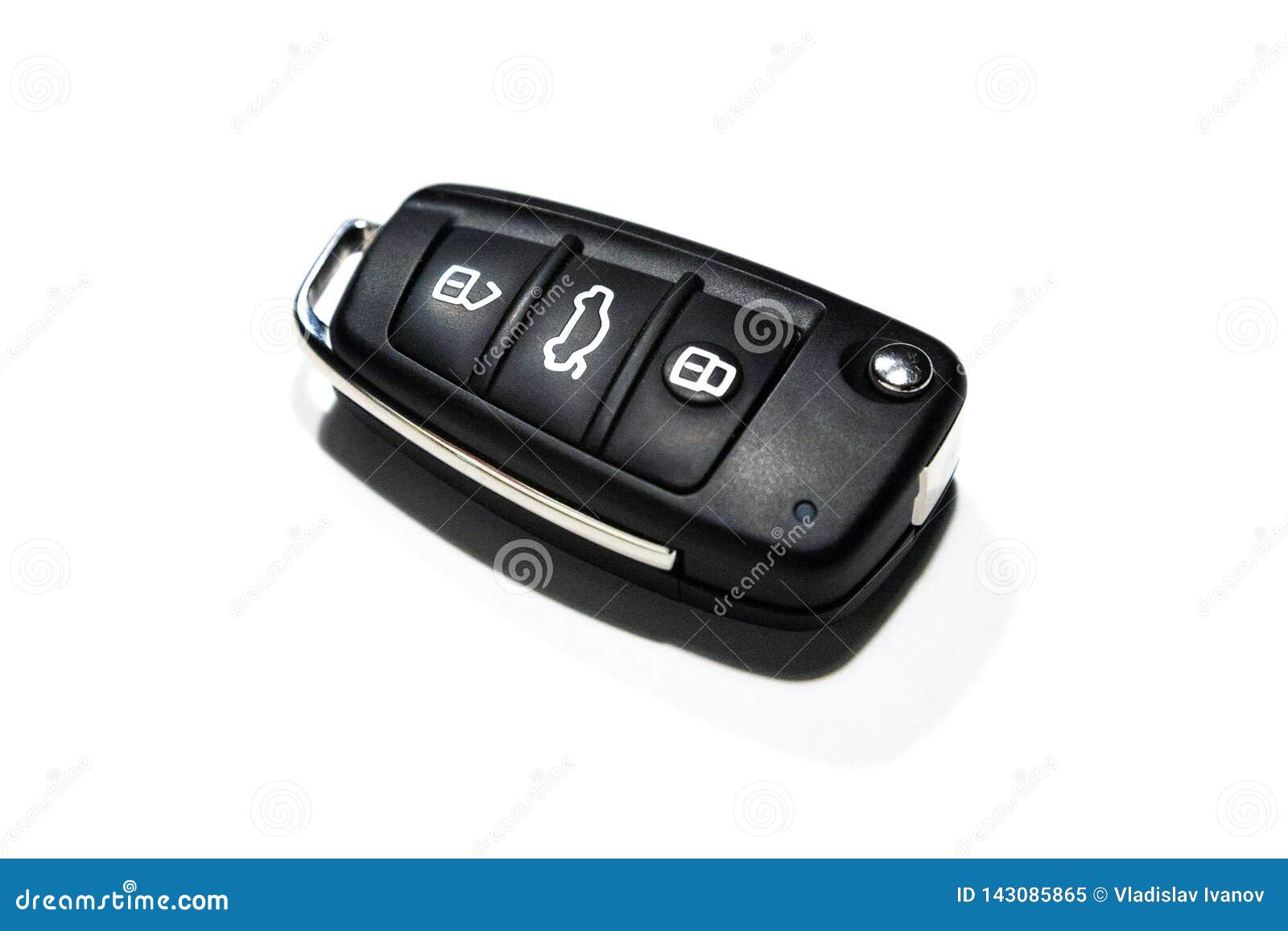 Compact Modern Car Key Isolated Stock Image - Image of control, alarm ...