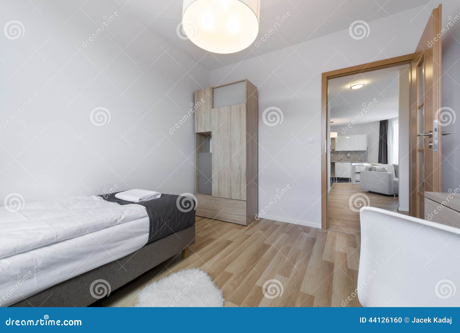 Compact and Modern Sleeping Room Stock Photo - Image of interior, sofa ...