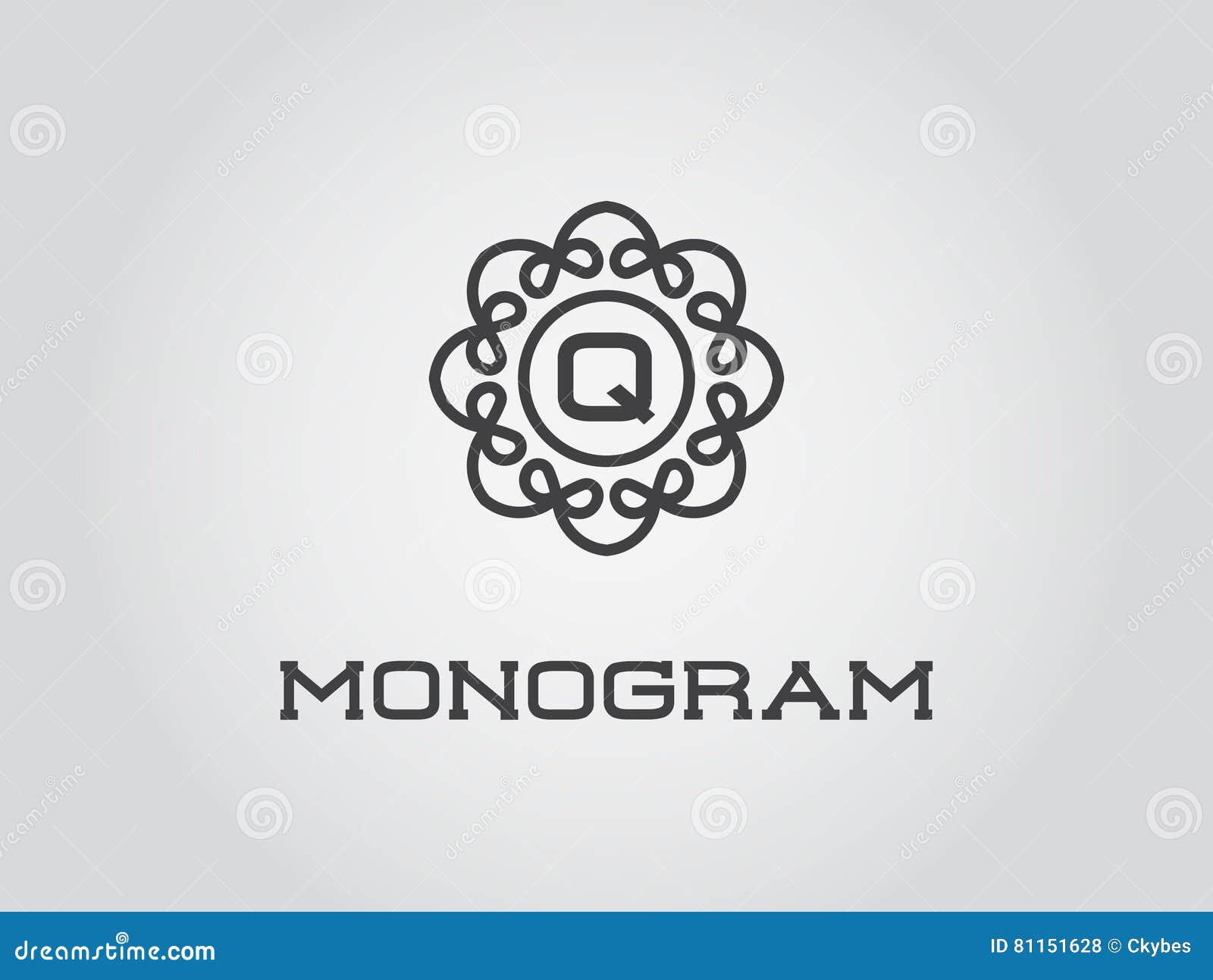 Compact Monogram Design Template with Letter Vector Illustration Stock ...