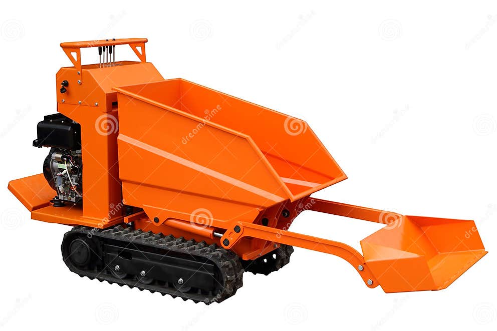 Compact orange loader stock photo. Image of orange, loader - 40998522