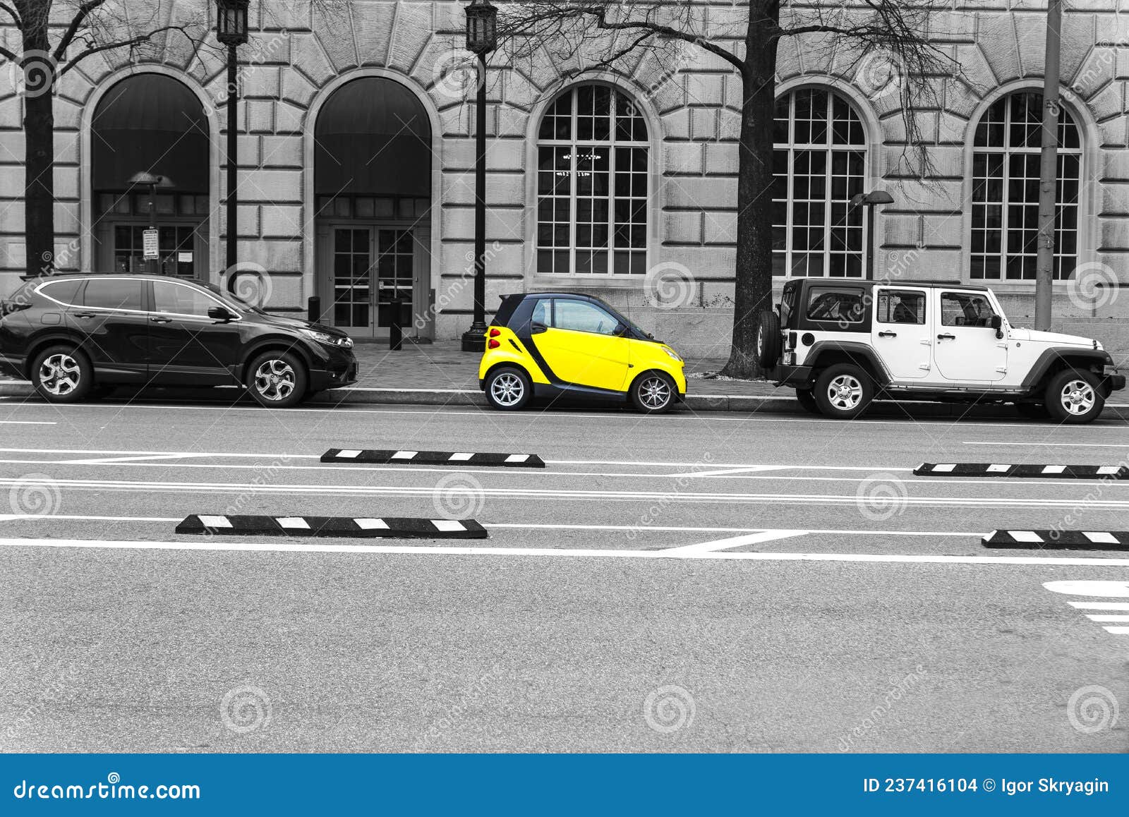 Compact Parking of a Small Car Editorial Stock Image - Image of ...