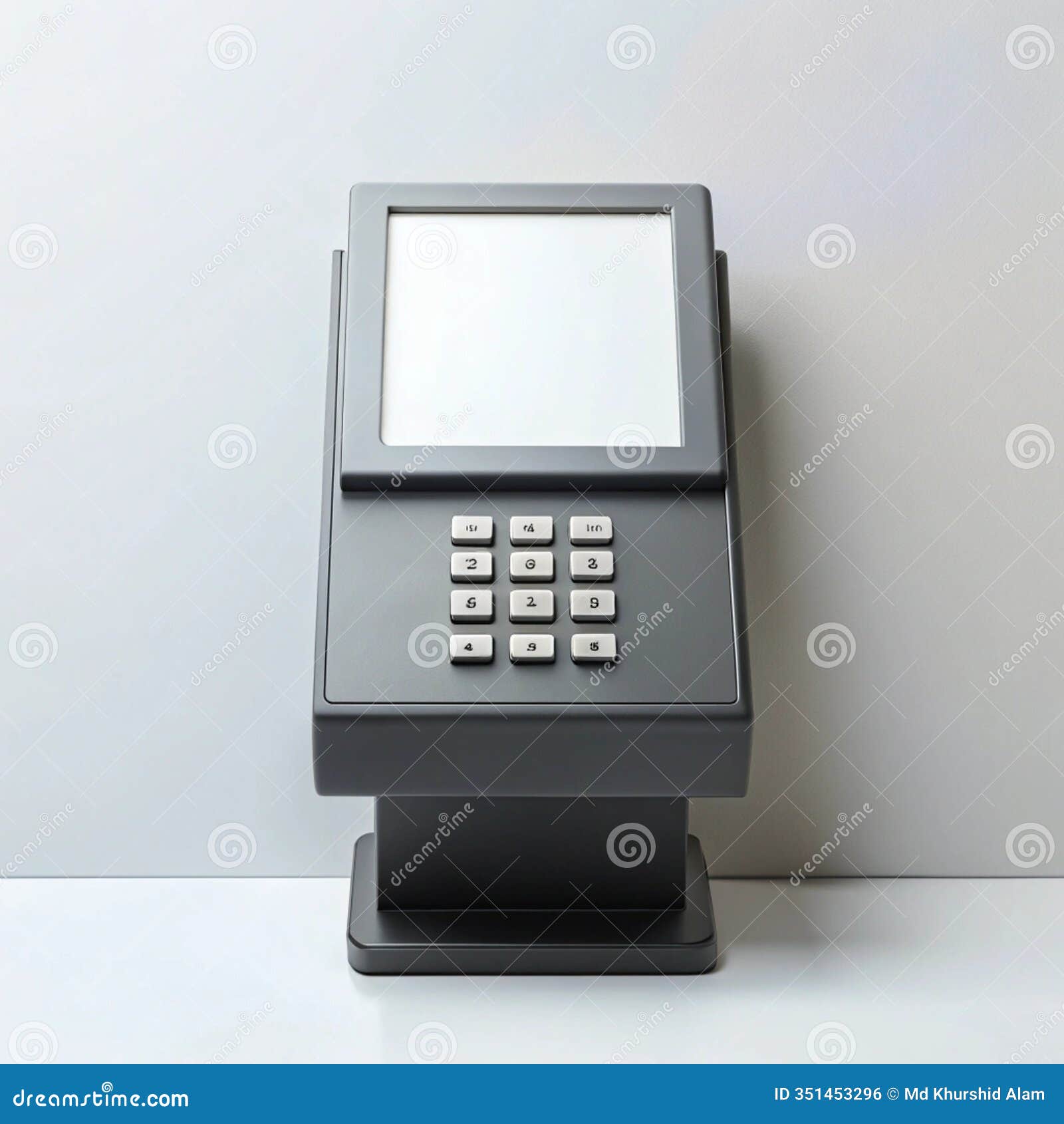 Compact POS Terminal Mockup Background Featuring Keypad and Blank ...