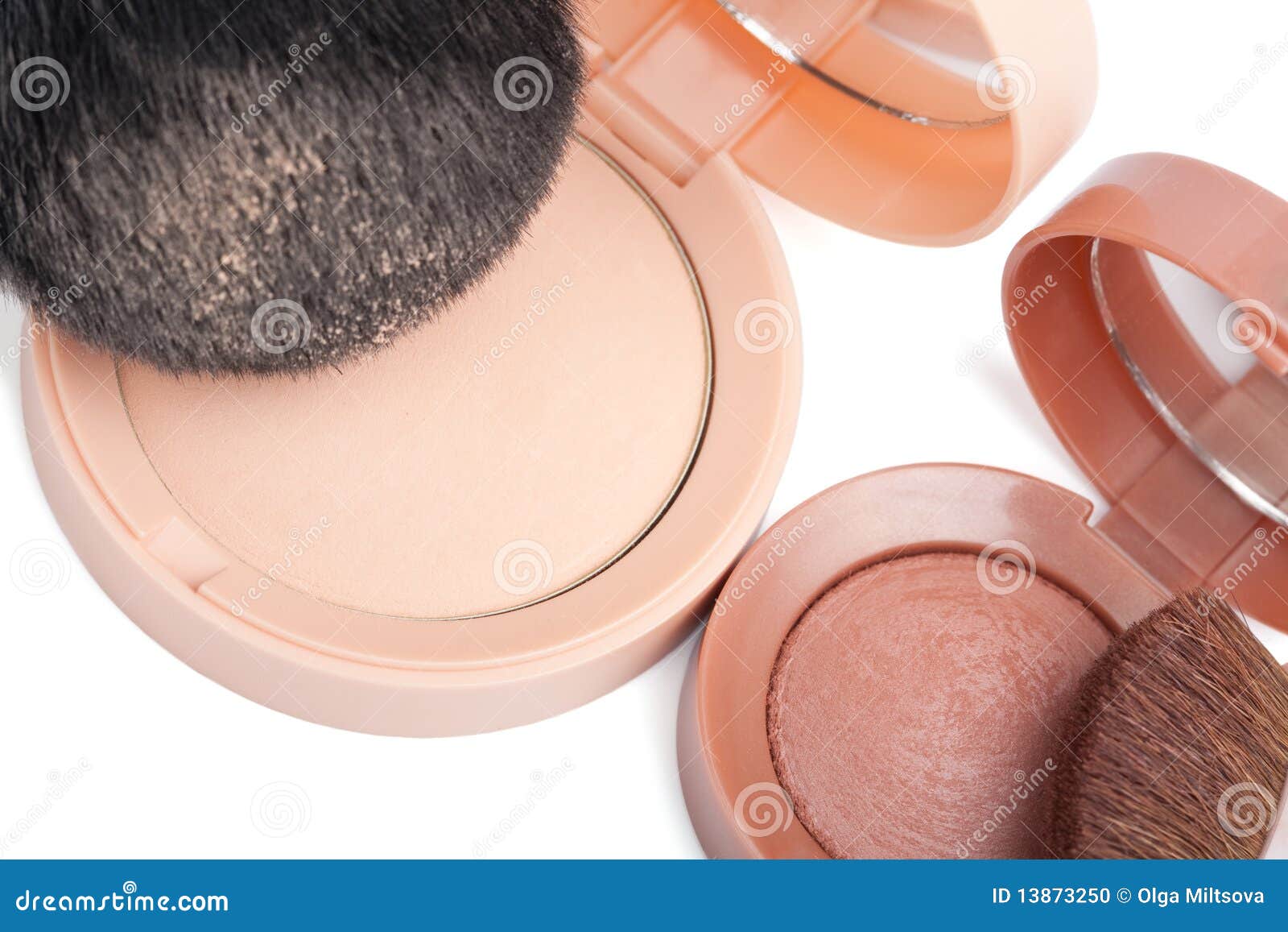 Compact Powder and Blush Isolated Stock Photo - Image of cosmetology ...