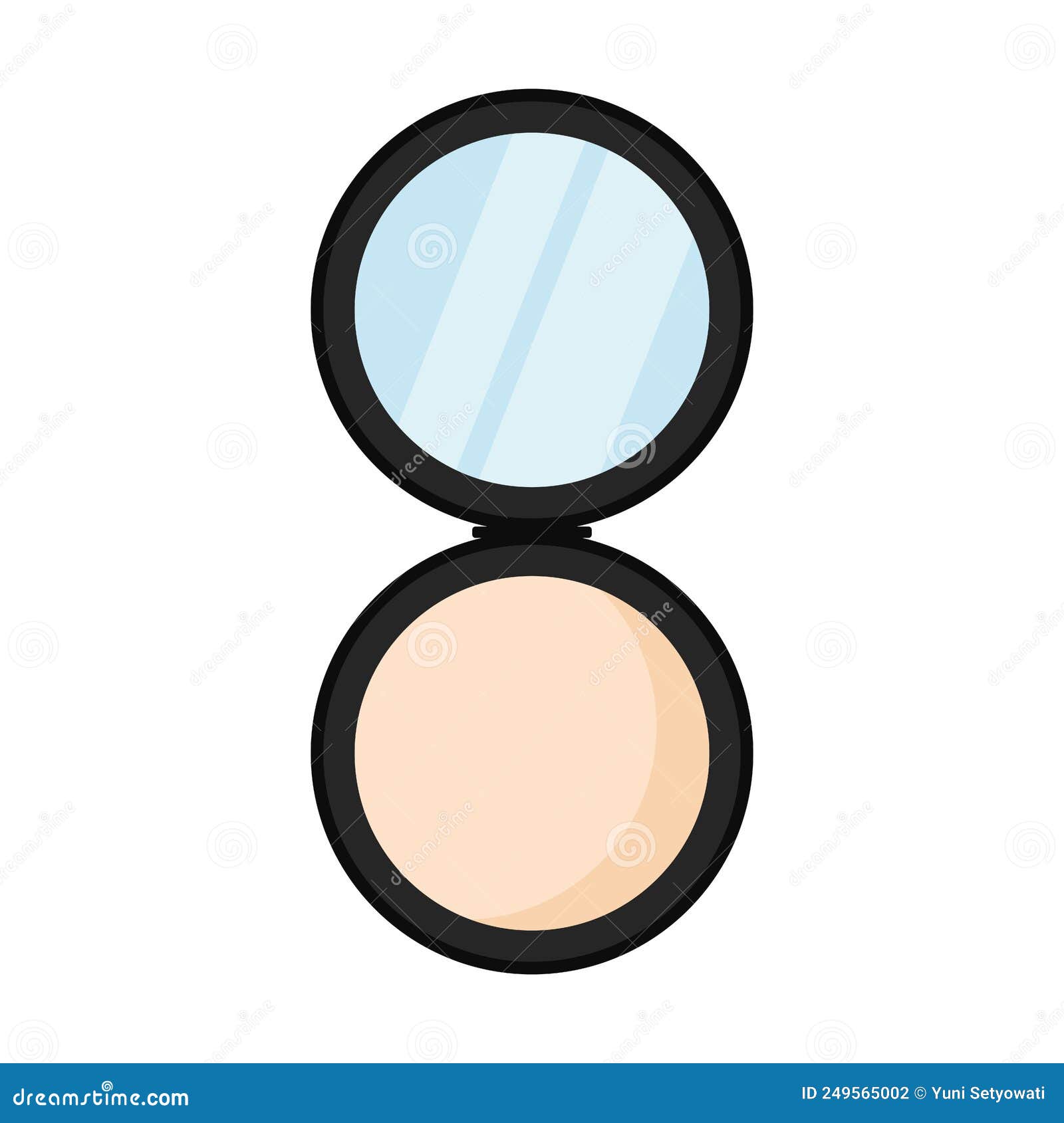 Animated Compact Powder Icon Logo Clipart Vector Image in White ...
