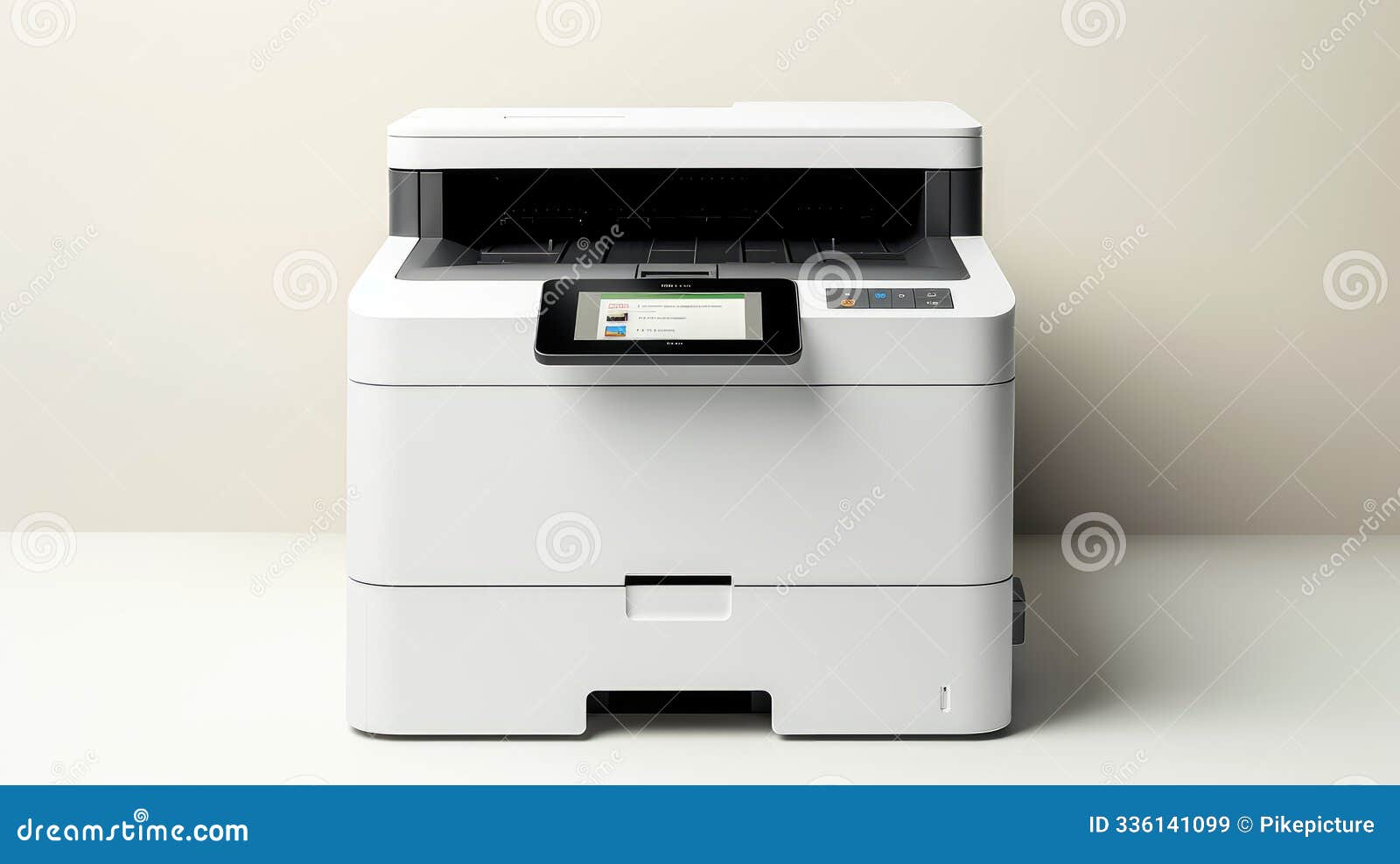 Compact Printer White Background Stock Illustration - Illustration of ...