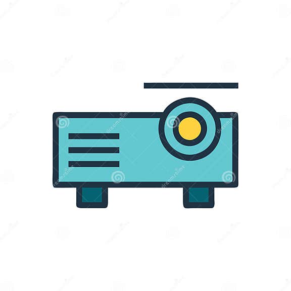 Compact Projector for Easy Portability Stock Illustration ...