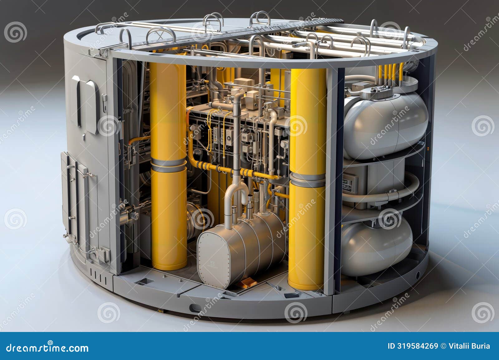 Compact Reactor Core: Inside a Small Modular Reactor, Generative Ai ...