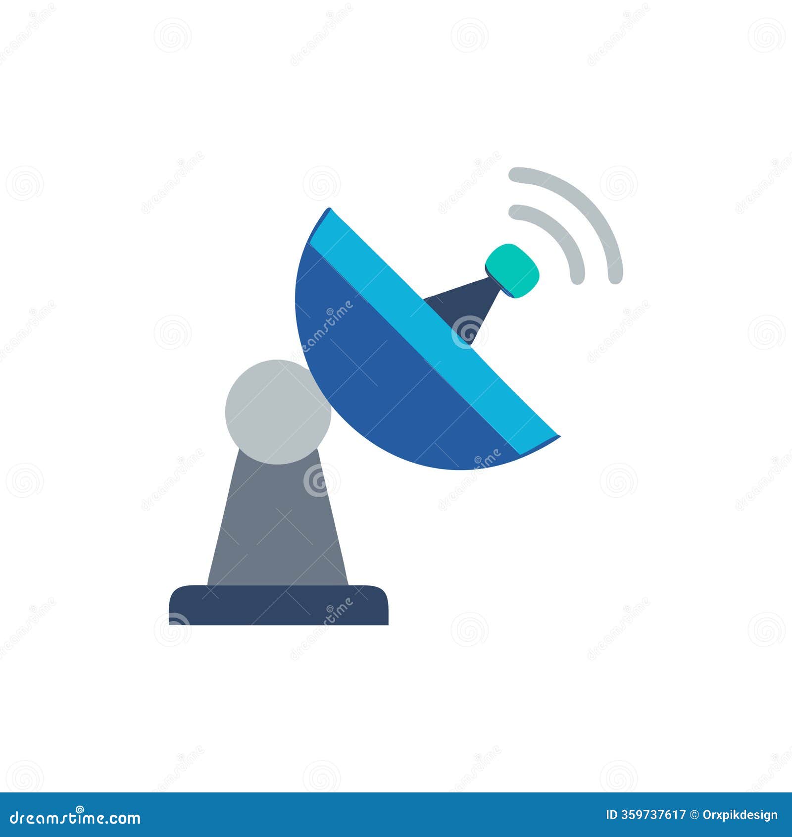 Compact Satellite Dish Motor for Easy Installation Stock Illustration ...