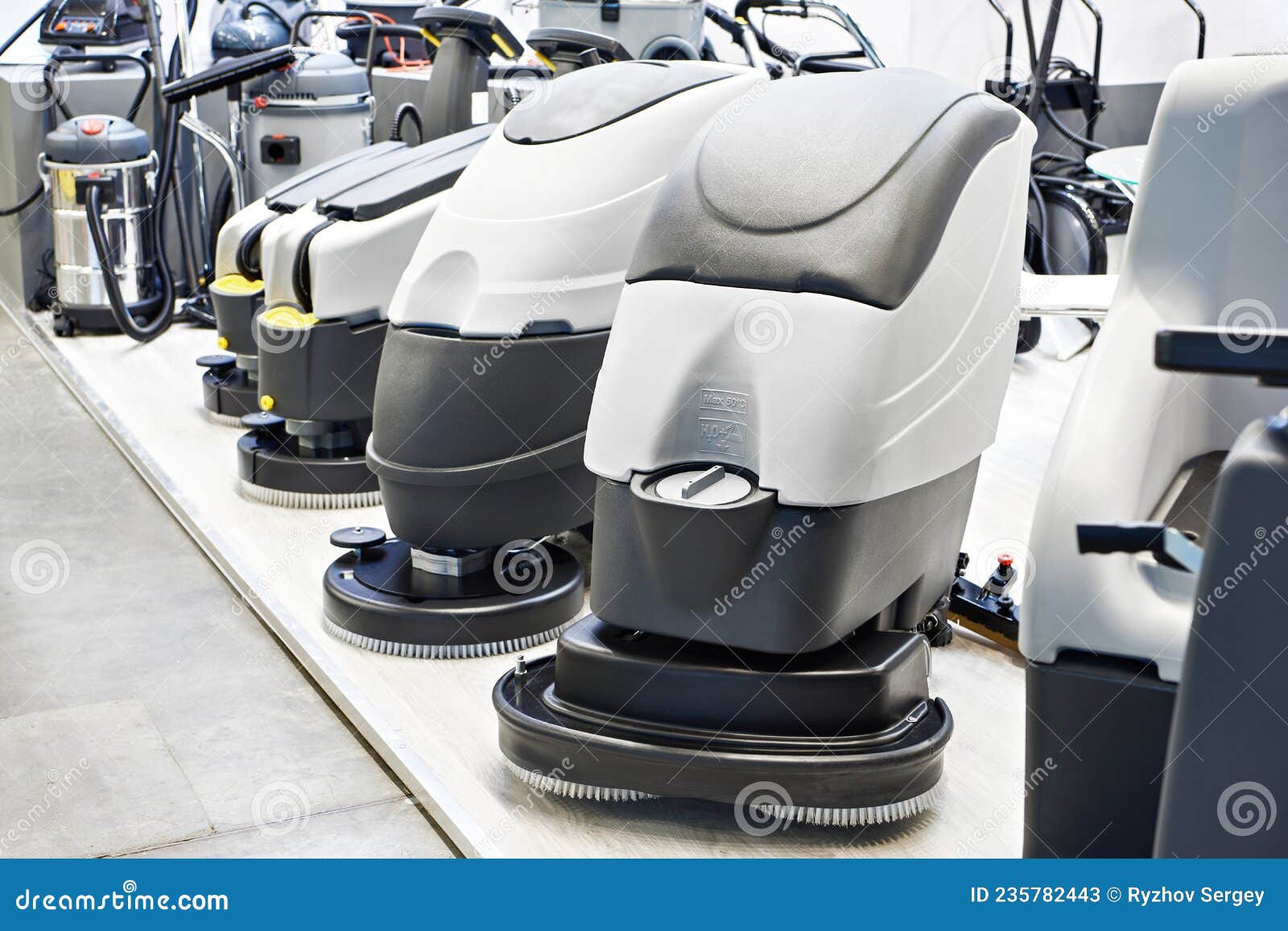 Compact Scrubber Drier Machines Stock Image - Image of battery, brushes ...