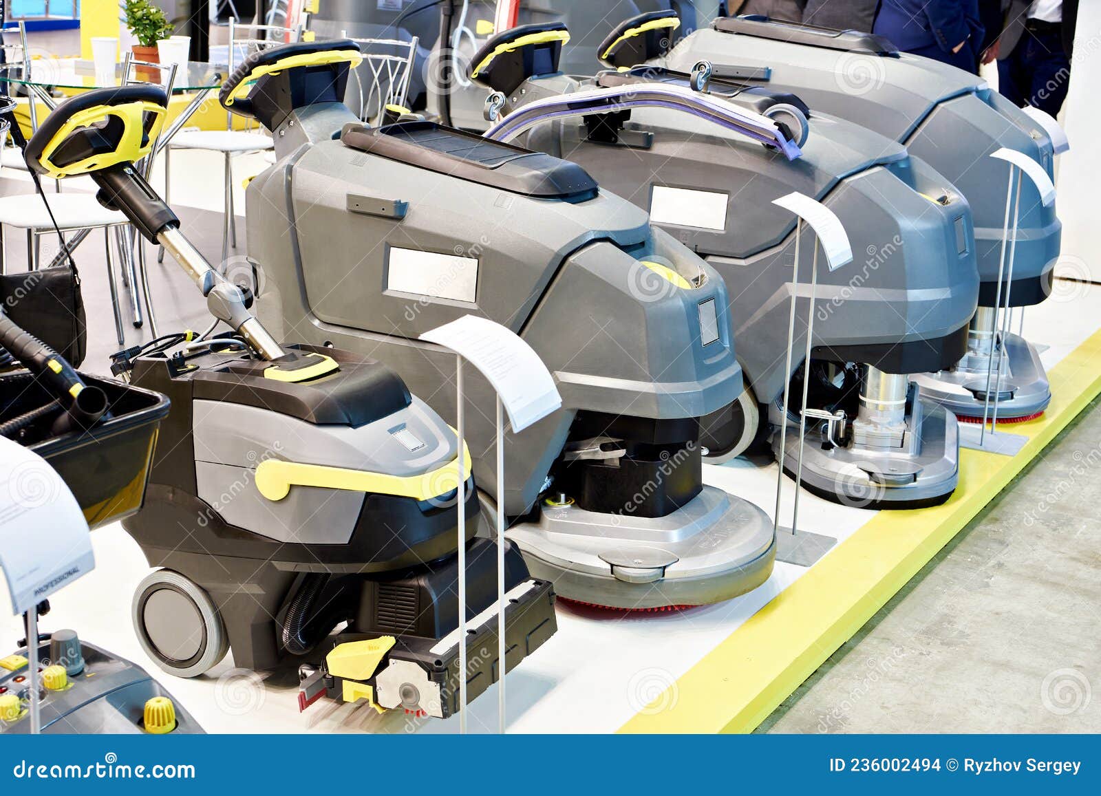 Compact Scrubber Drier Machines Stock Photo - Image of rotation, clean ...