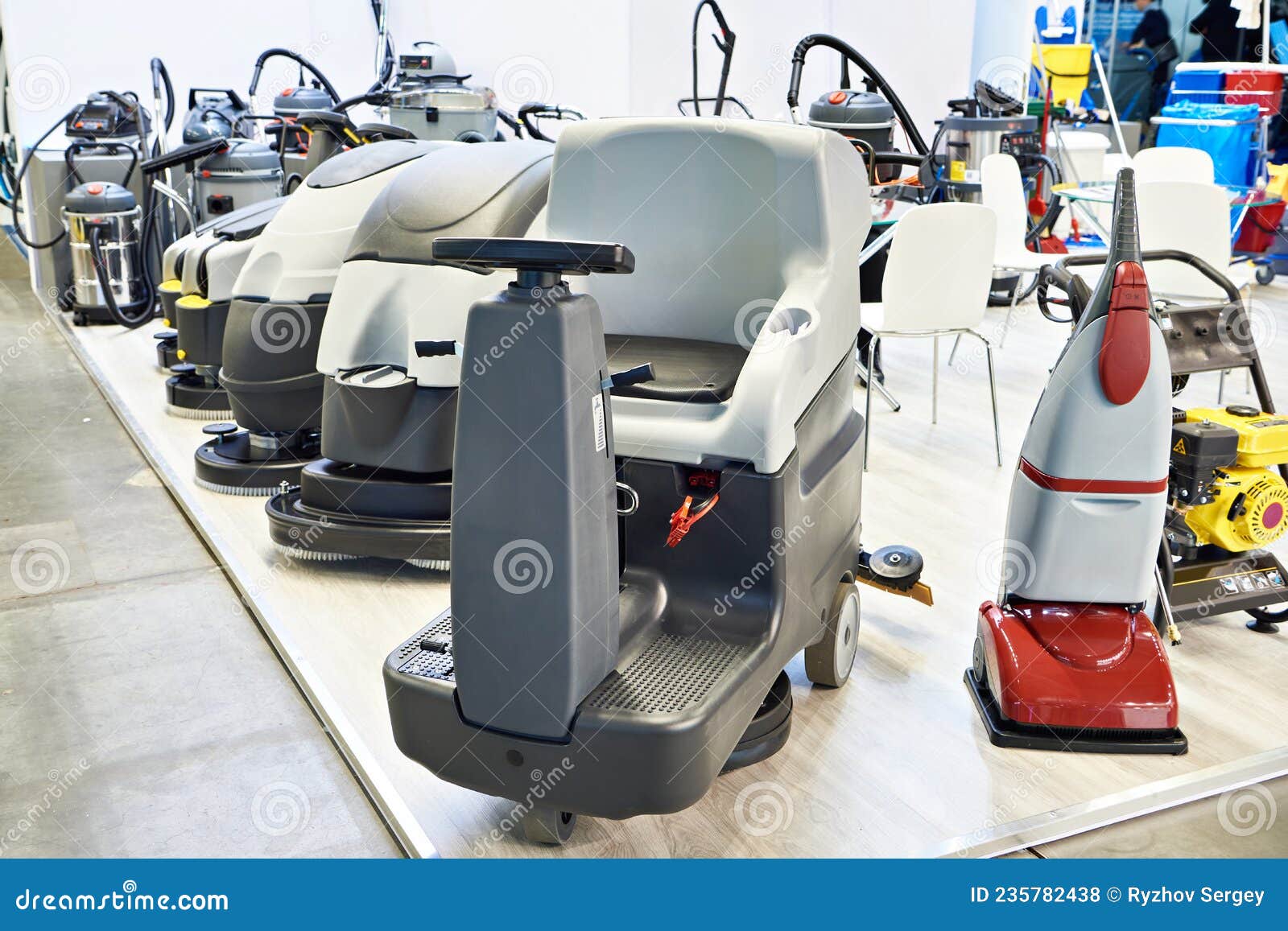Compact Scrubber Drier Machines Stock Photo - Image of compact ...