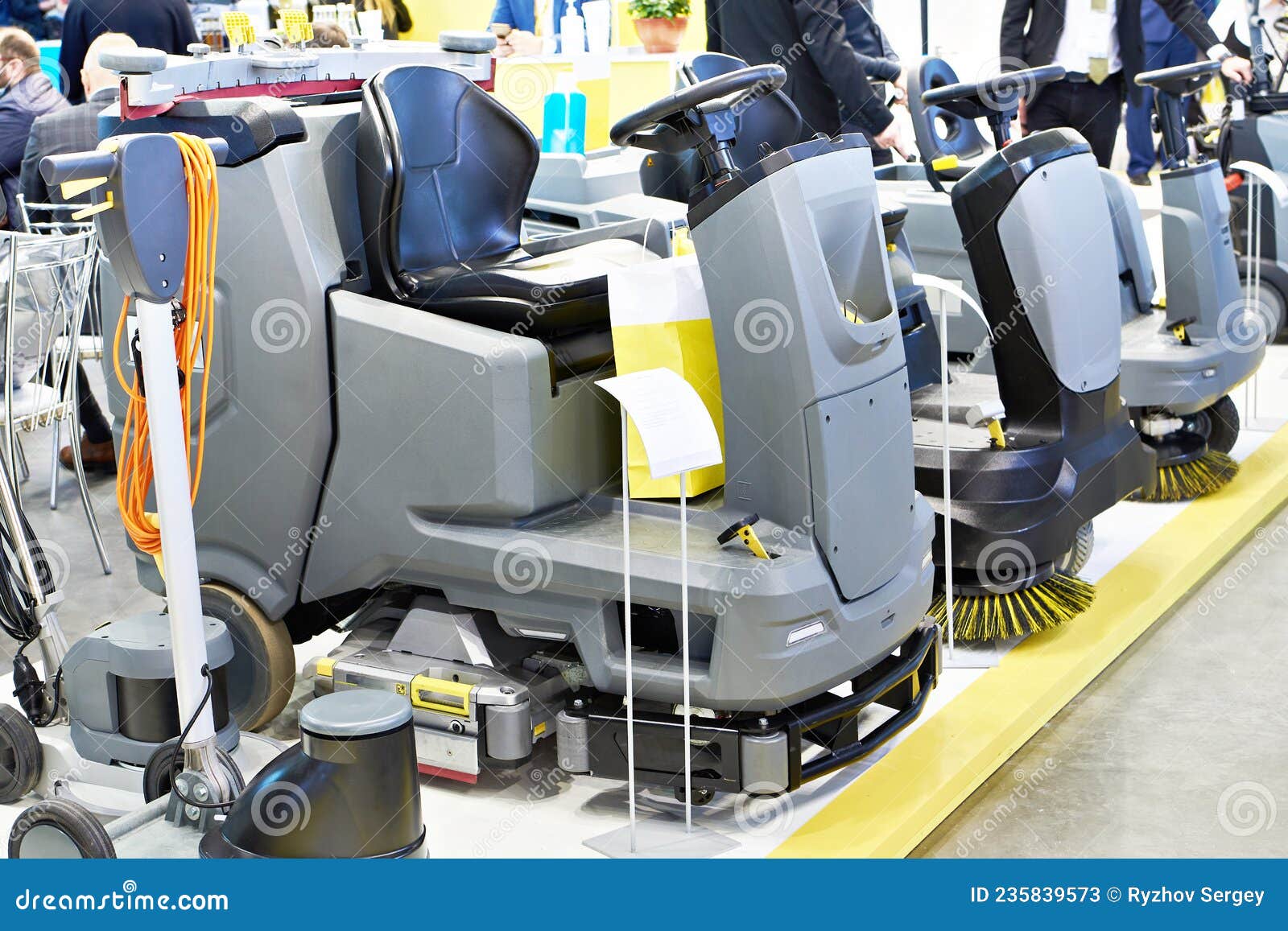 Compact Scrubber Drier Machines Stock Image - Image of professional ...