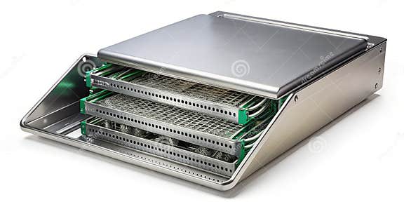 Compact Silver Server Tray with Hinged Lid Secure and Stylish Data ...
