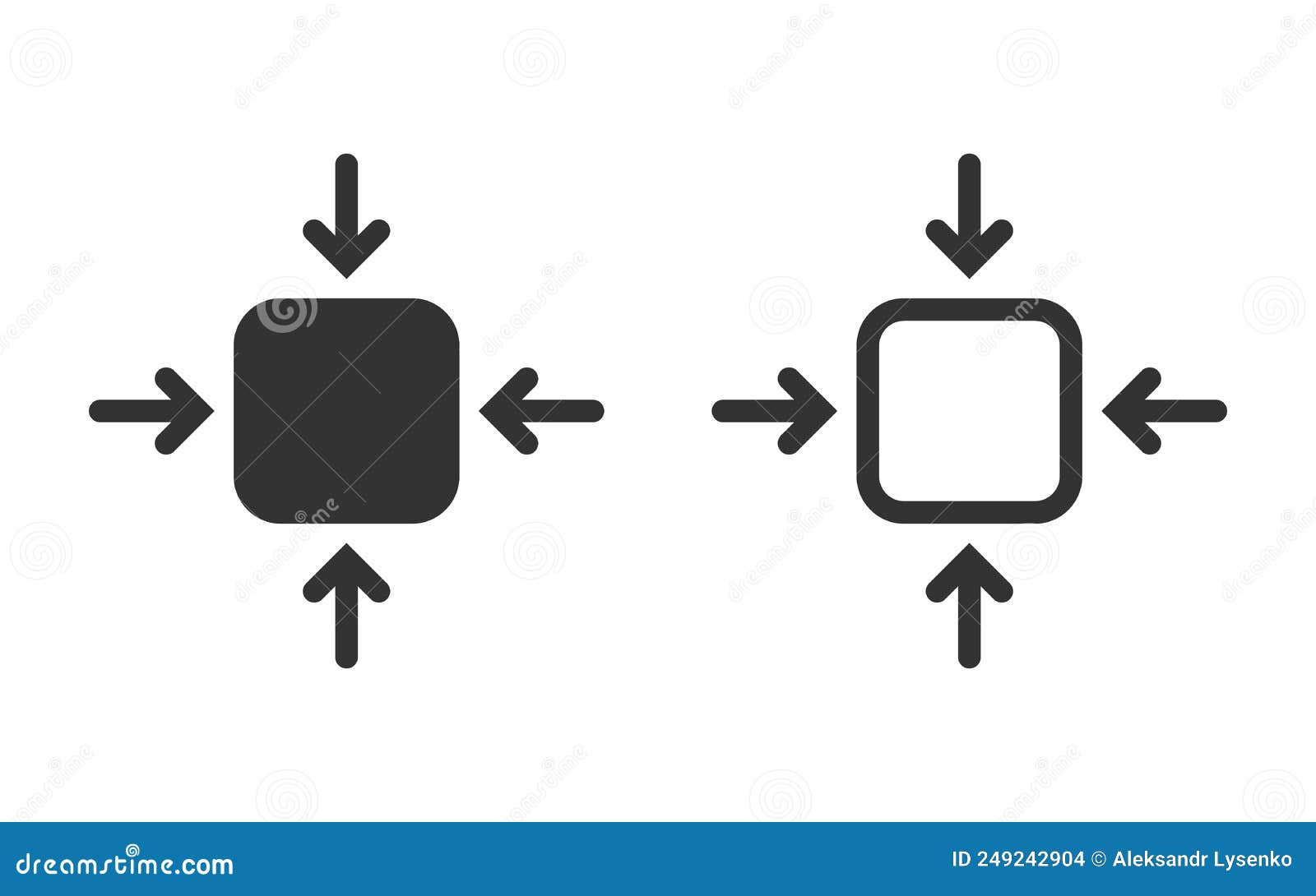 Compact Size Icon in Flat Style. Scale Fit Vector Illustration on ...