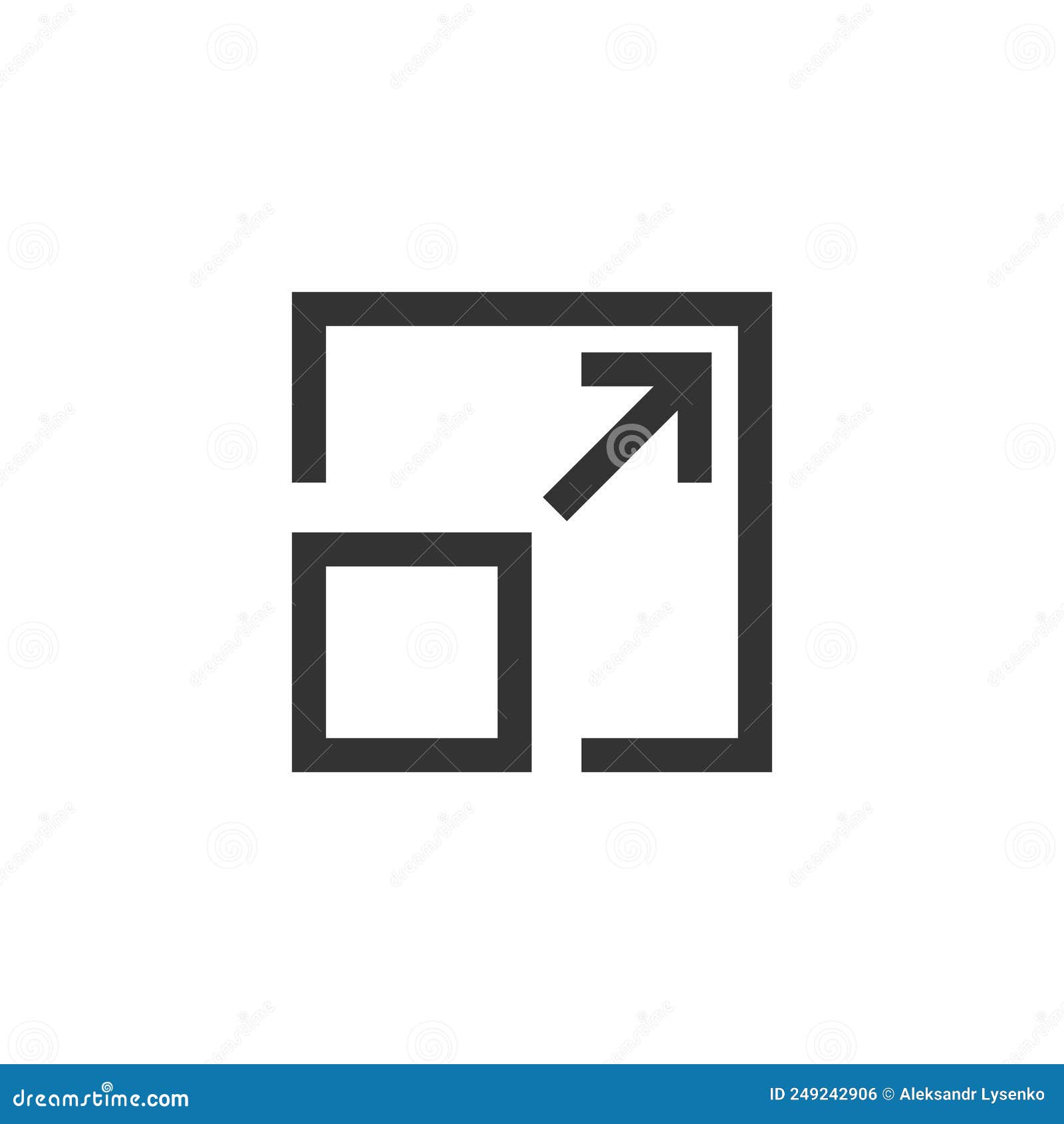 Compact Size Icon in Flat Style. Scale Fit Vector Illustration on ...