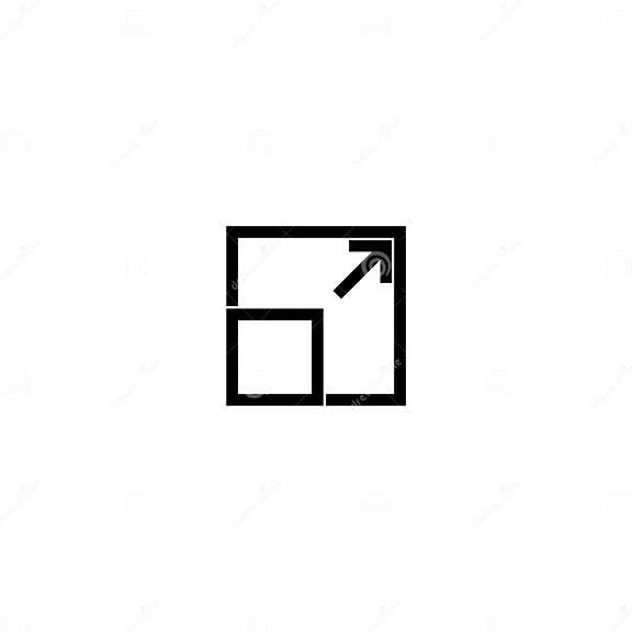 Compact Size Icon Isolated on White Background Stock Vector ...