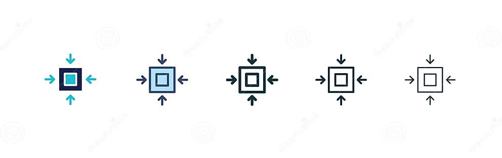 Compact Size Icon Vector Set on White Background Stock Vector ...