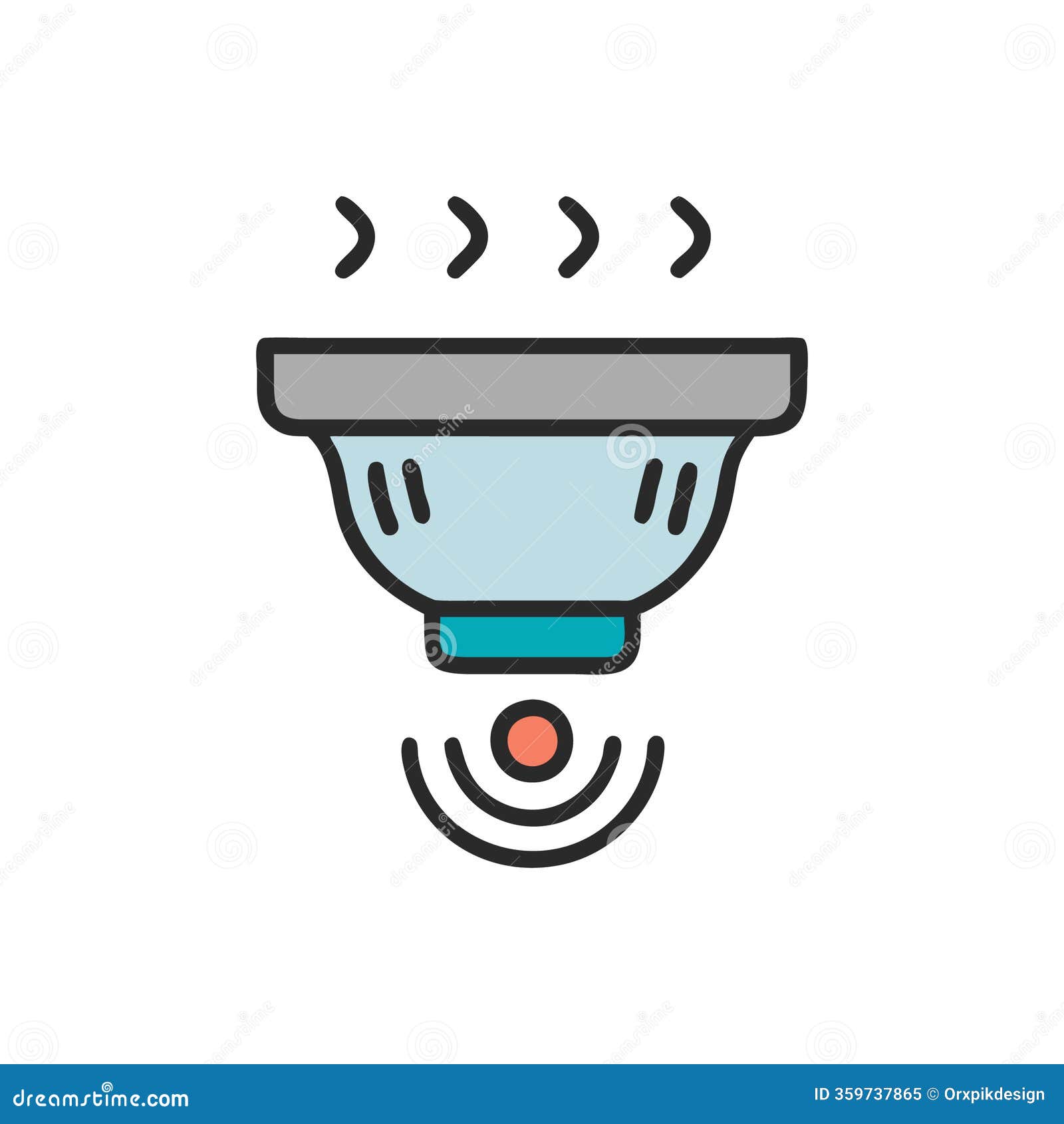 Compact Smoke Detector for Easy Installation Stock Illustration ...