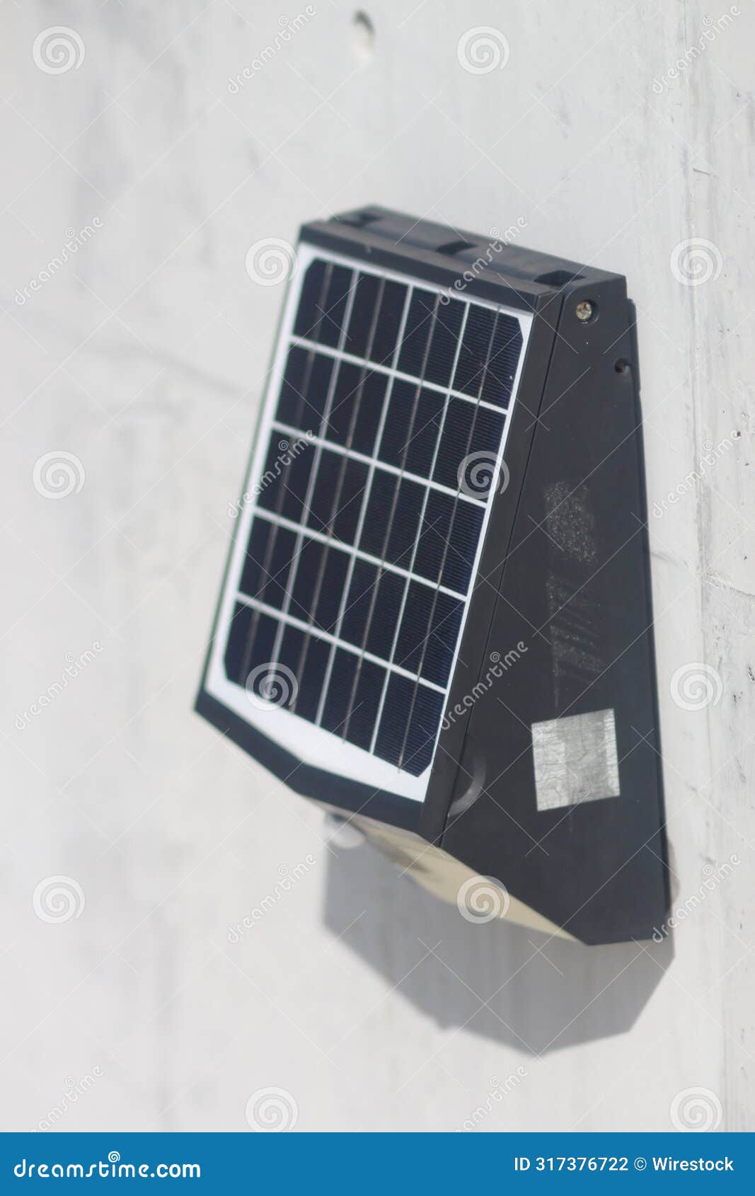 Compact Solar Panel Attached To a Wall Stock Photo - Image of ...