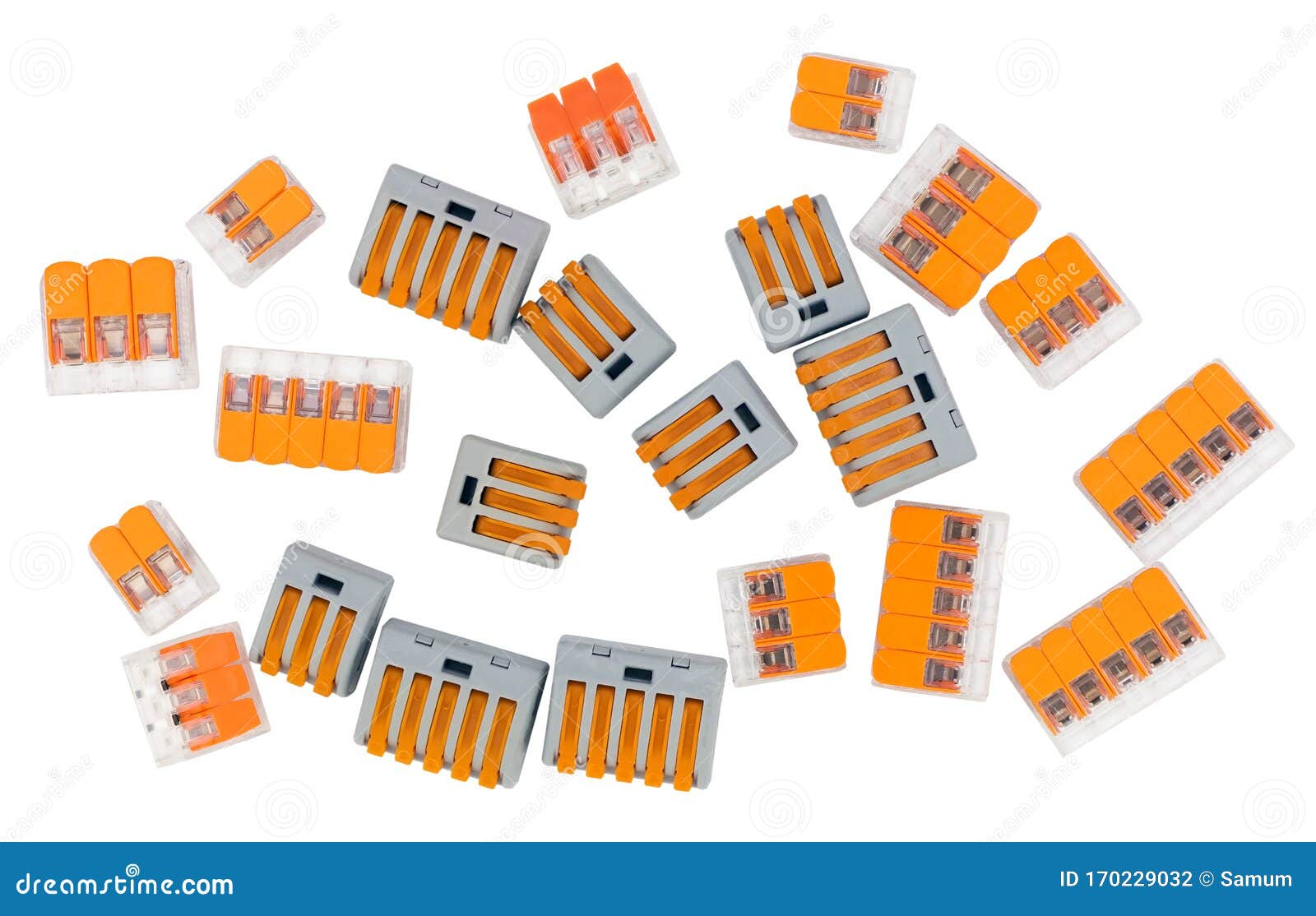 Compact Splicing Connector Isolated on White Stock Photo - Image of ...