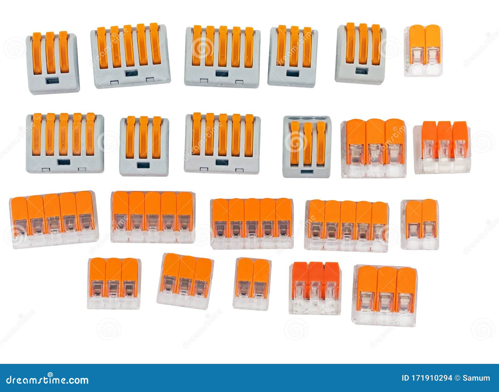 Compact Splicing Connector Isolated on White Stock Photo - Image of ...