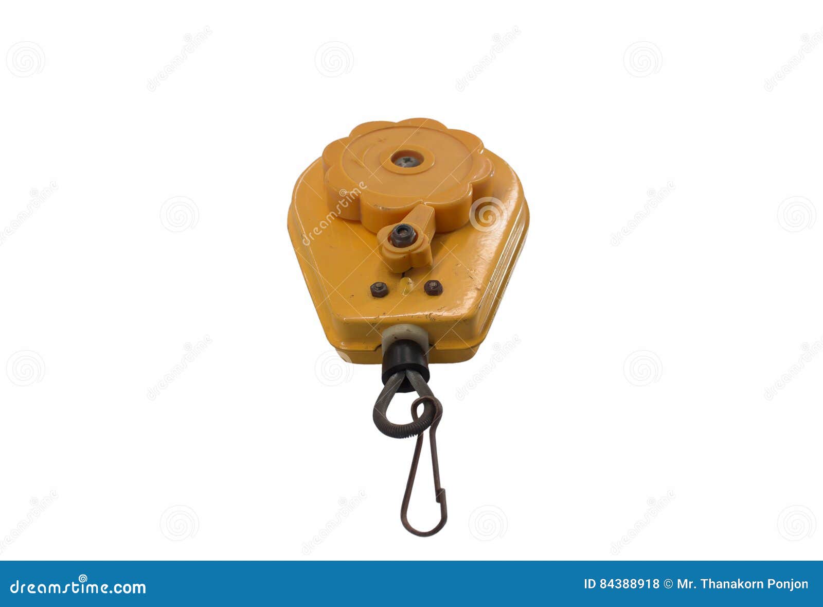 Compact Spring Balance with a Hook on White Background. Stock Photo ...