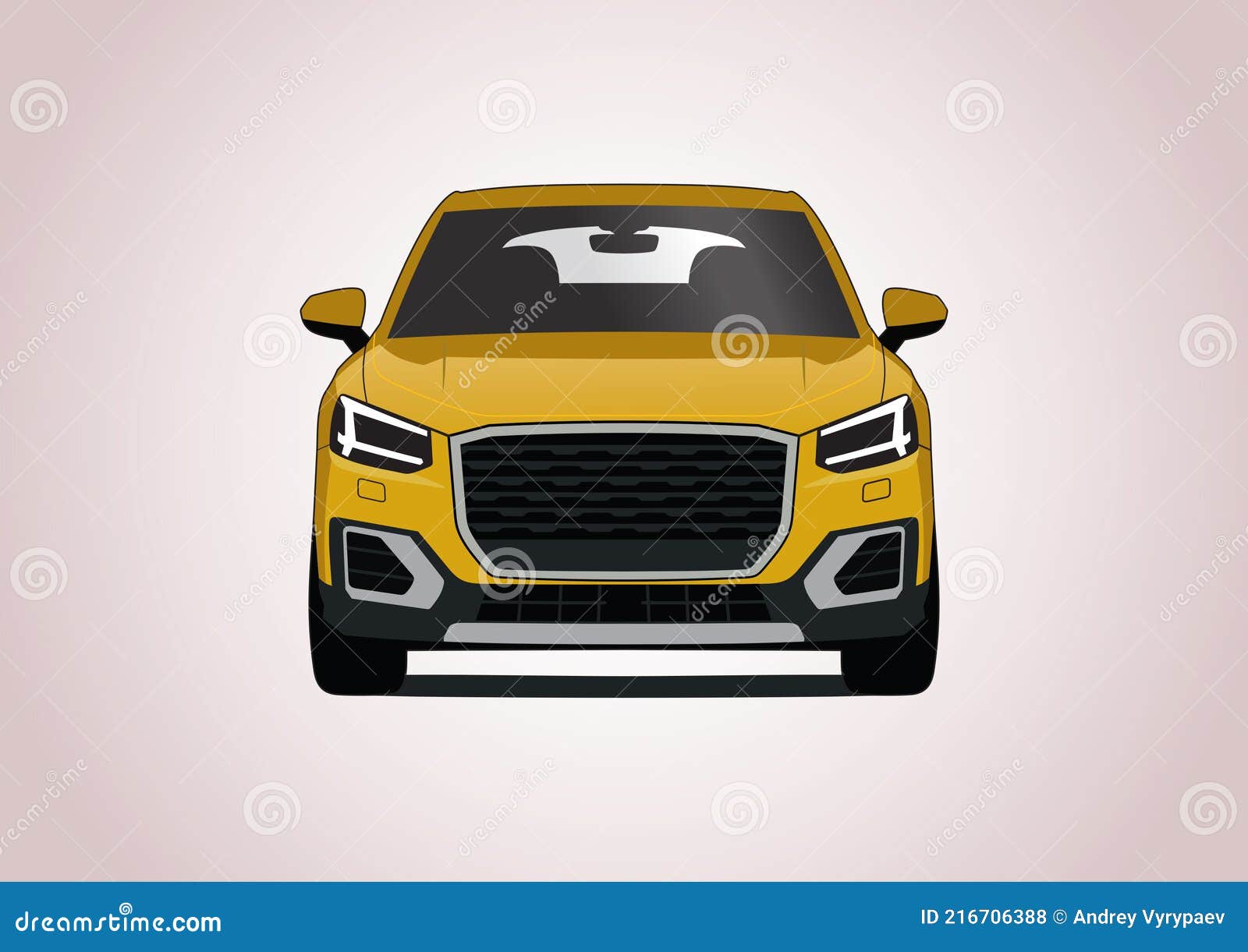 Compact SUV front view stock vector. Illustration of compact - 216706388