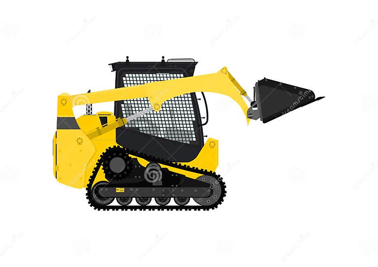 Compact track loader. stock vector. Illustration of industrial - 94760507