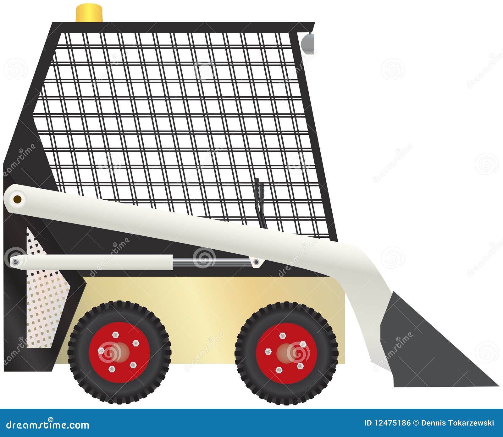 Compact Tractor Vector stock vector. Illustration of small - 12475186