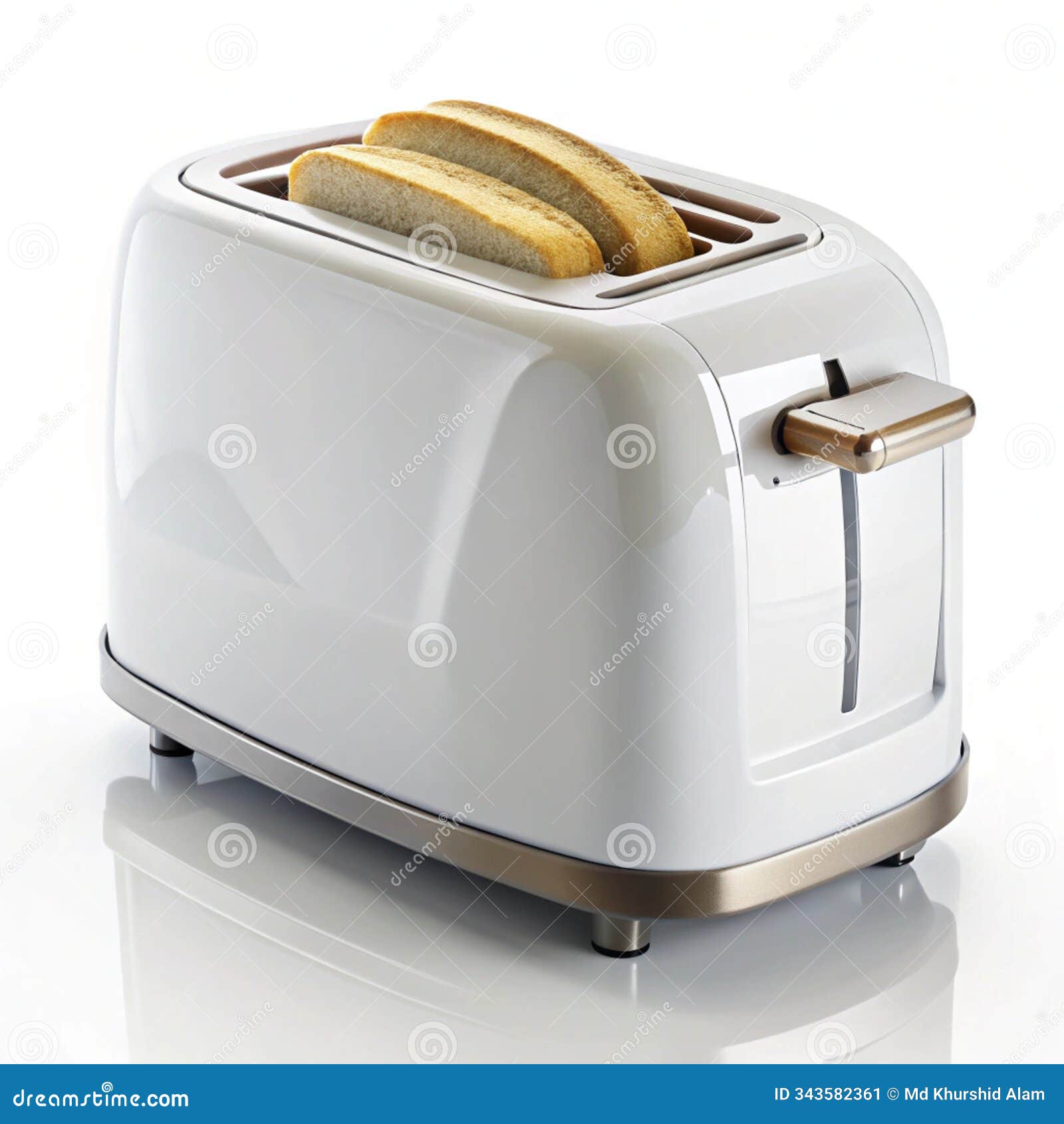 Compact Two-Slice Toaster with Sleek White Finish and Adjustable ...
