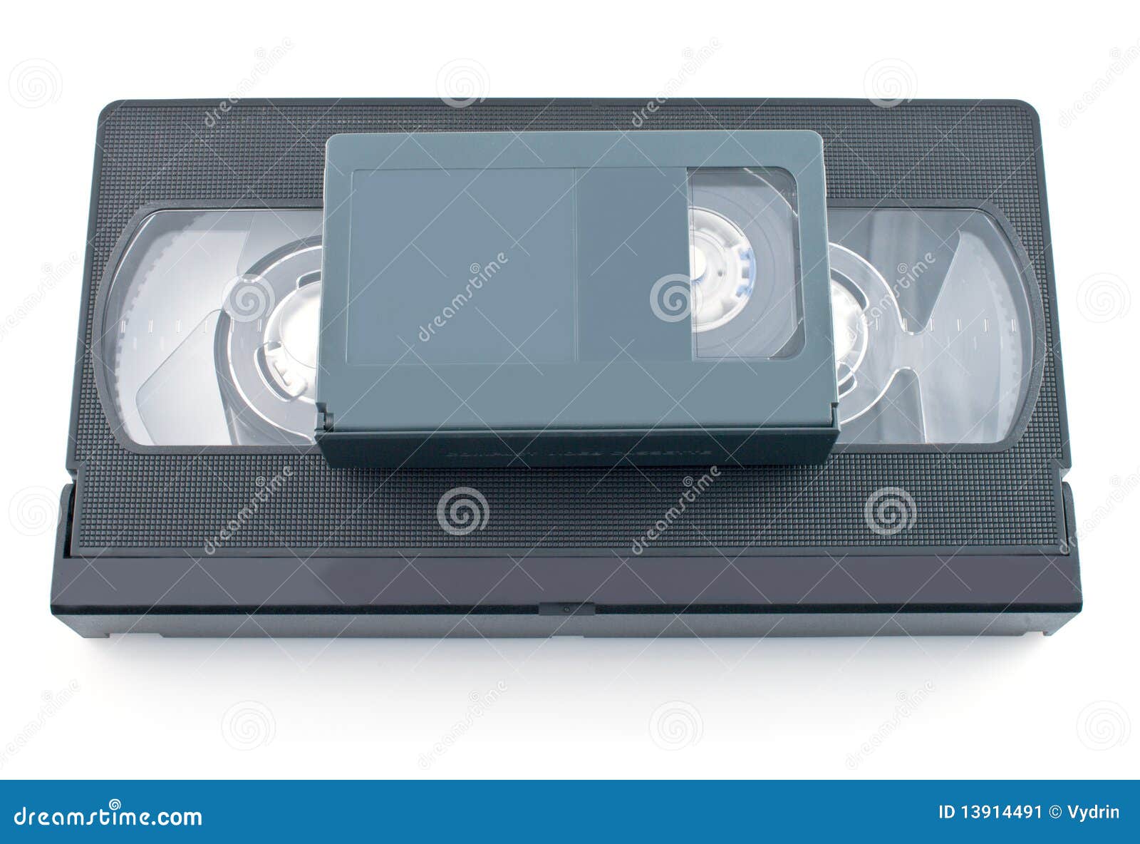 Compact Videocassette and VHS Stock Image - Image of cassette, industry ...