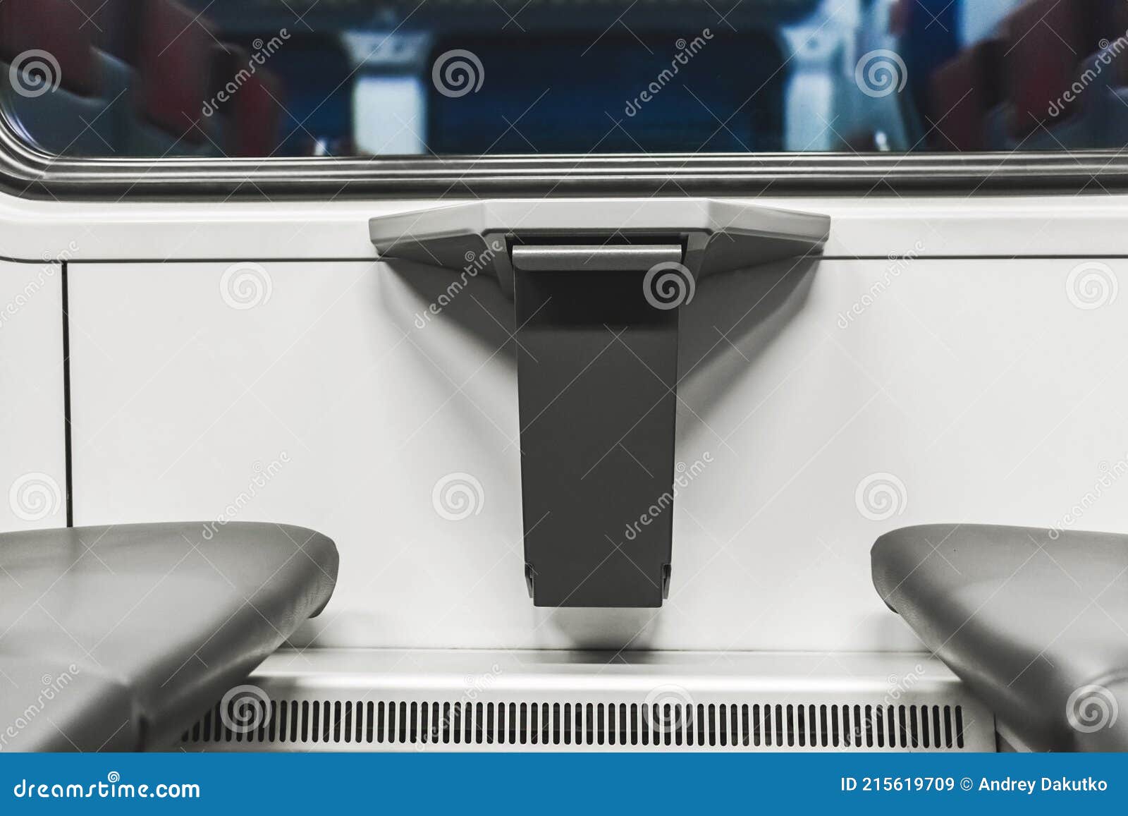 Compact Waste Bin in the Interior of a Modern Stadler Electric Train ...