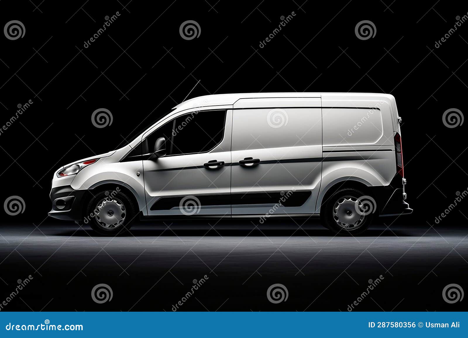 Compact White Cargo Van Efficient and Versatile Transport Solution. AI ...