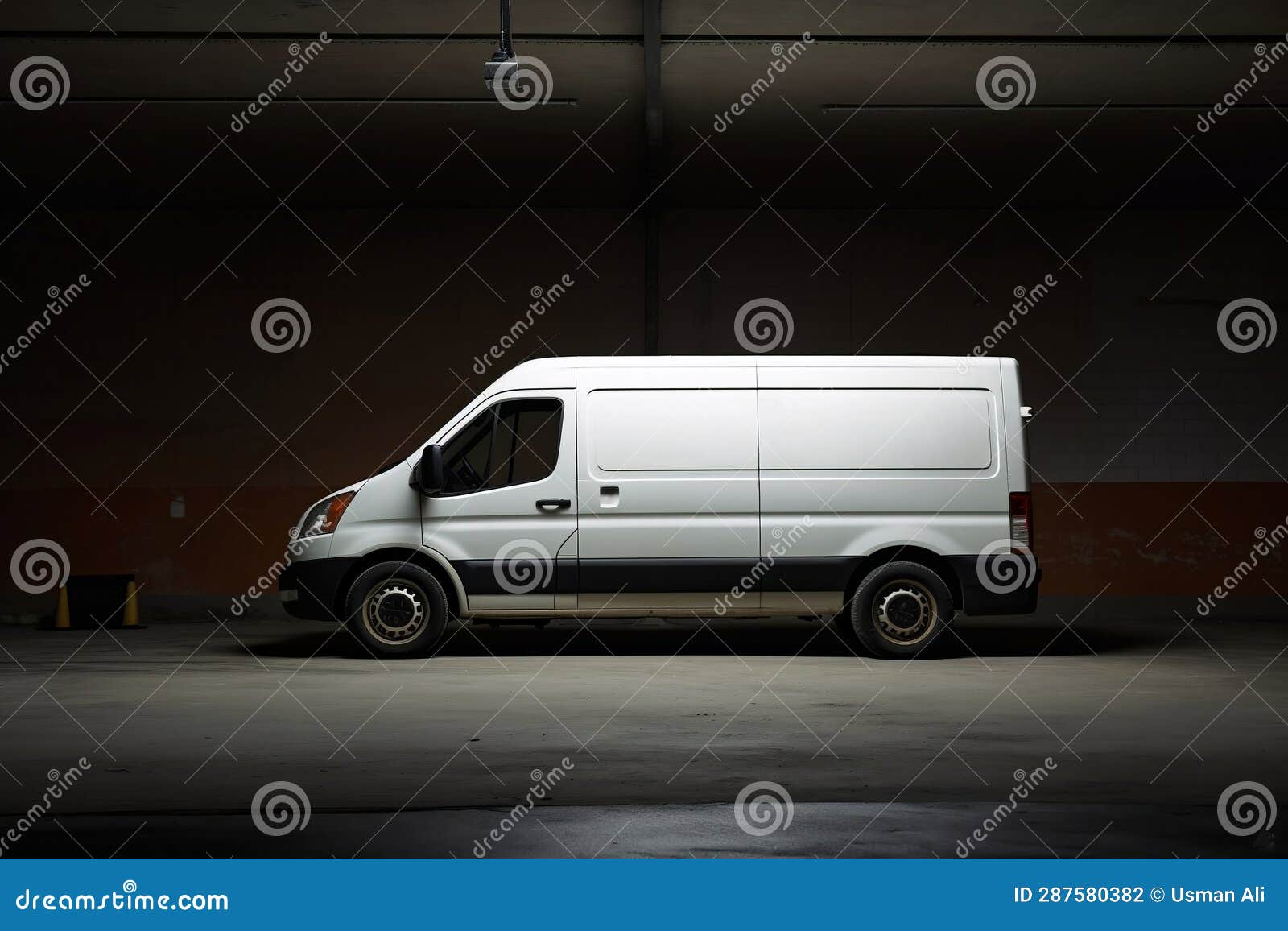 Compact White Cargo Van Efficient and Versatile Transport Solution. AI ...