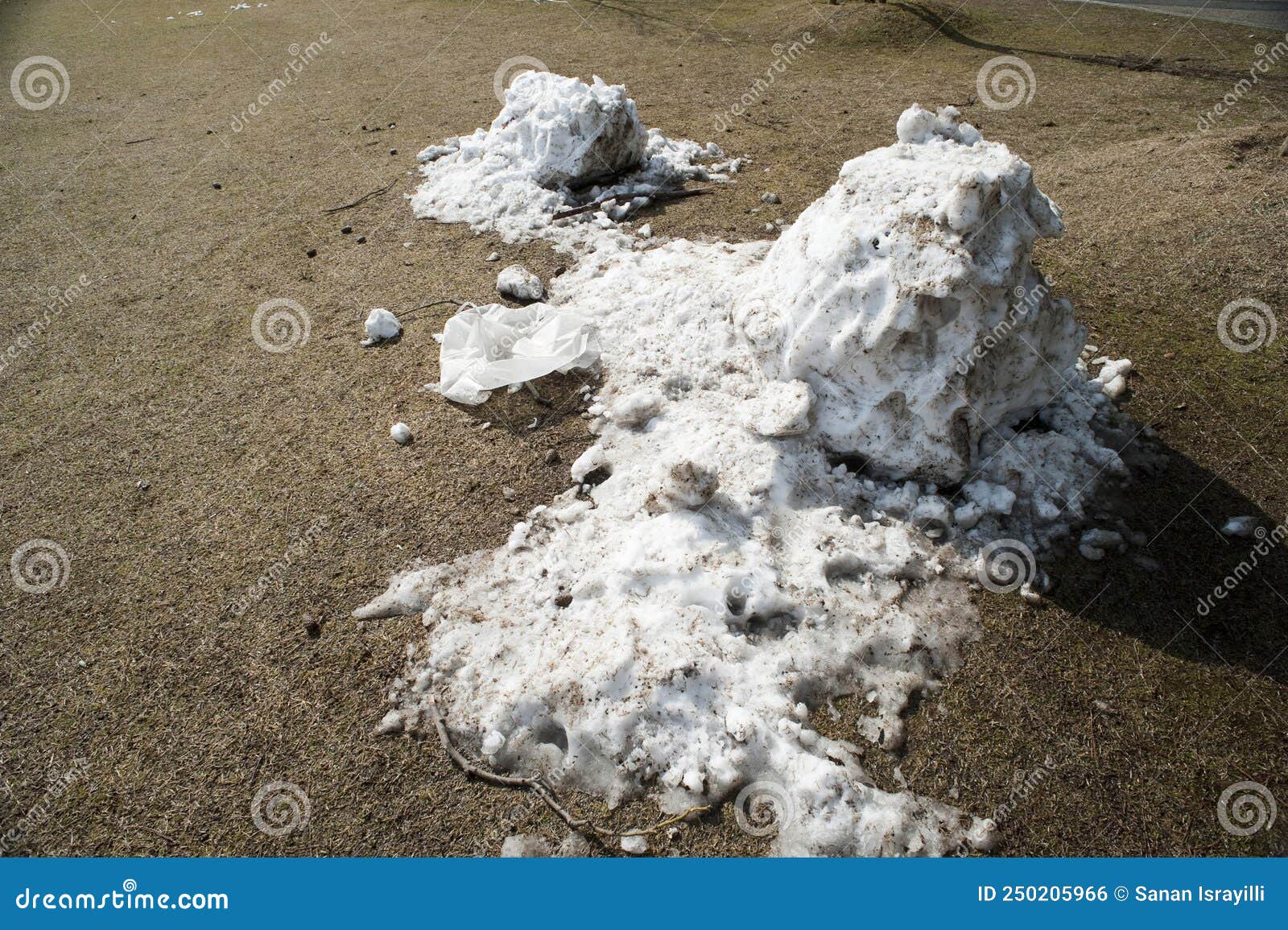 Compacted Snow on the Ground Stock Photo - Image of dirty, changing ...