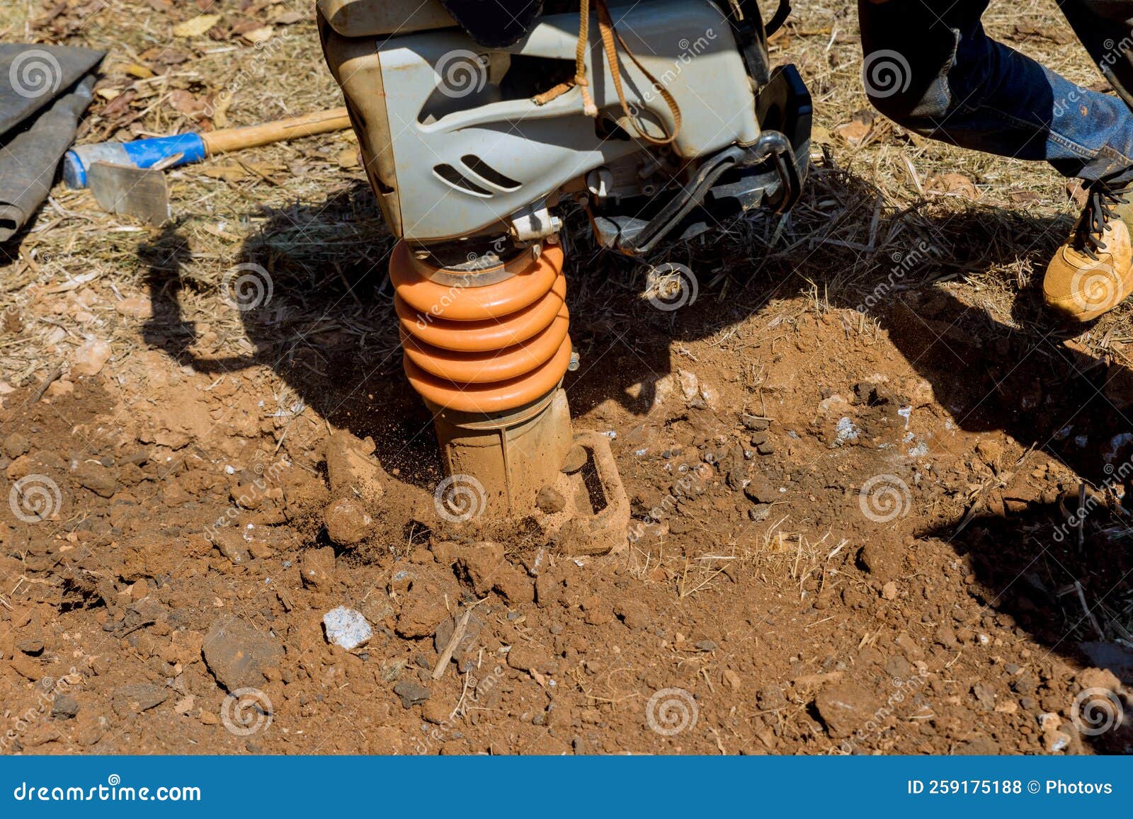 During the Compacting of a Plate with Vibratory Tool with the Tamping ...