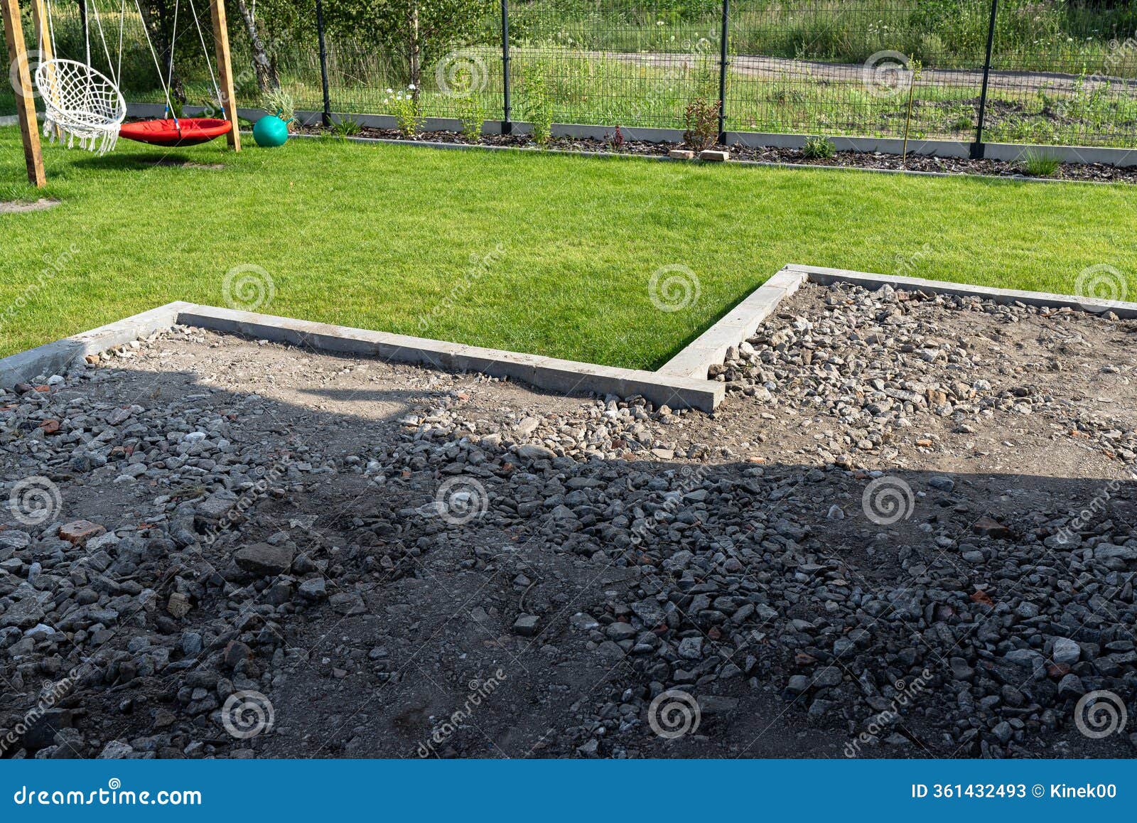 Compacting Rubble on a Terrace Under Construction Using a Gasoline ...