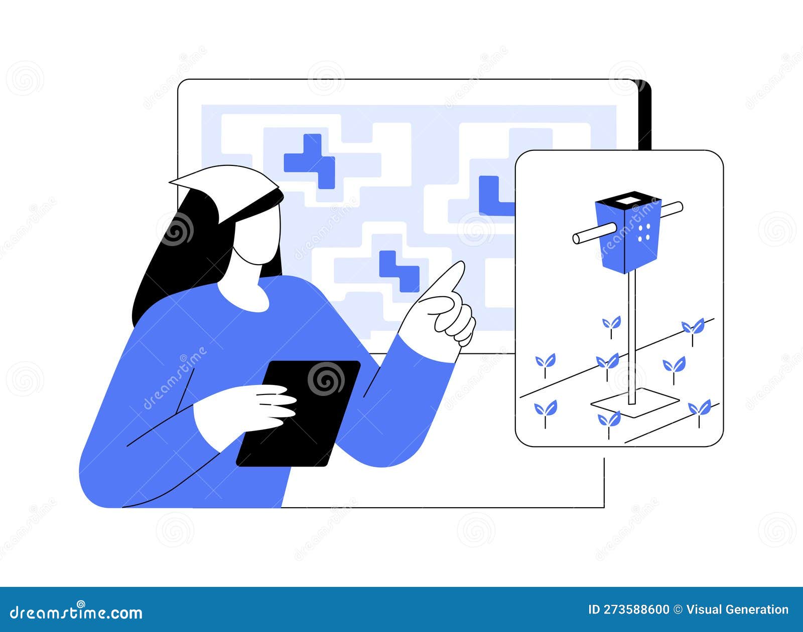 Compaction Profile Sensing Isolated Cartoon Vector Illustrations ...