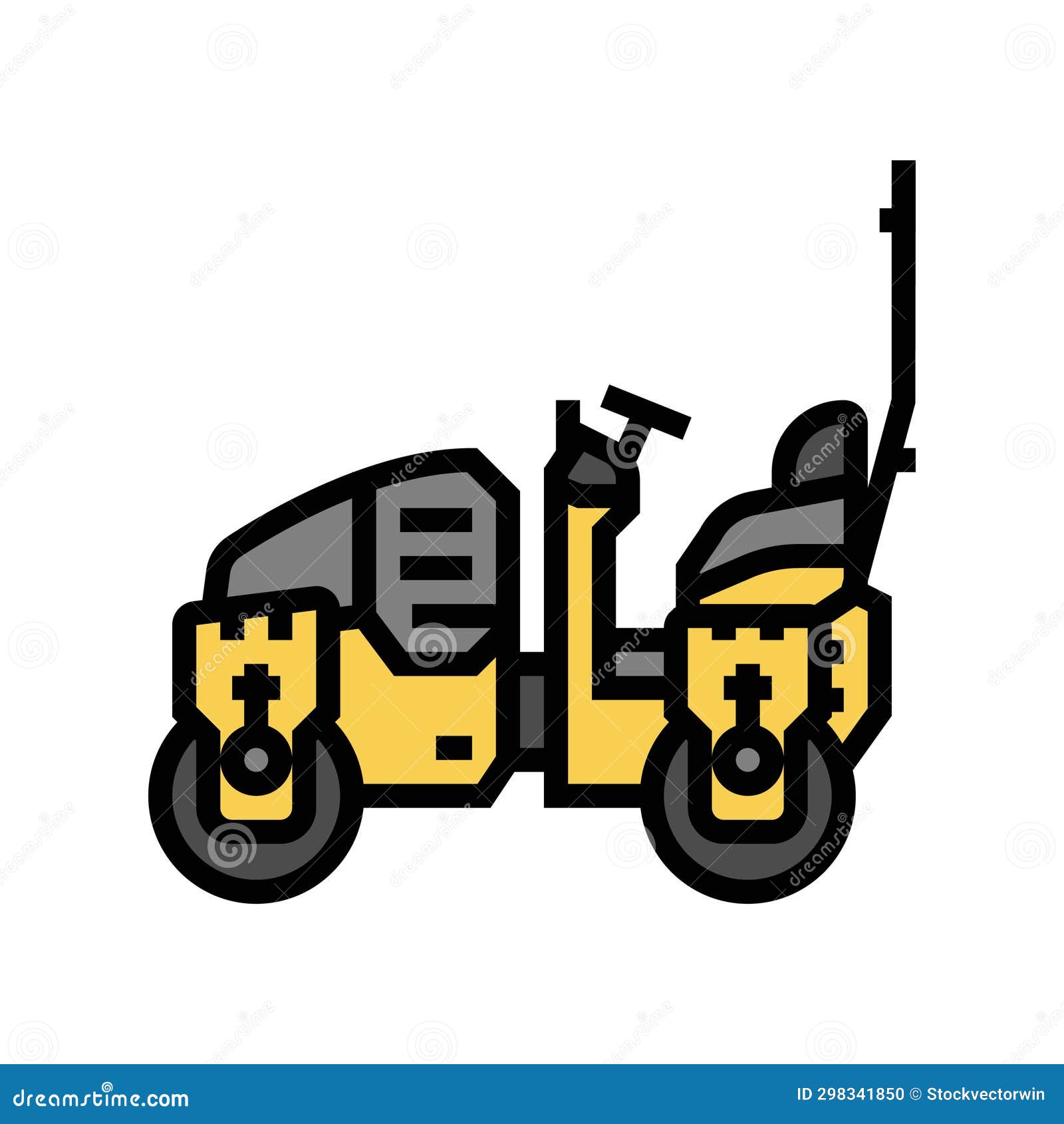 Compaction Roller Construction Vehicle Color Icon Vector Illustration ...
